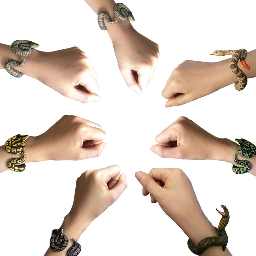 HOMEMAXS Halloween Prank Wrap Around Snake Lifelike Stretchy Child ...