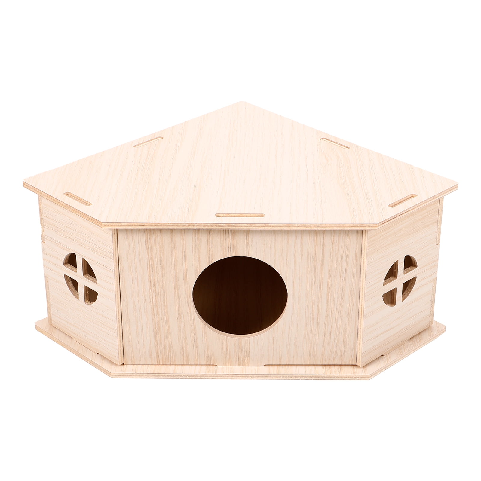 HOMEMAXS Hamster Hut Hideout Small Animal Houses Wooden House Hamster ...