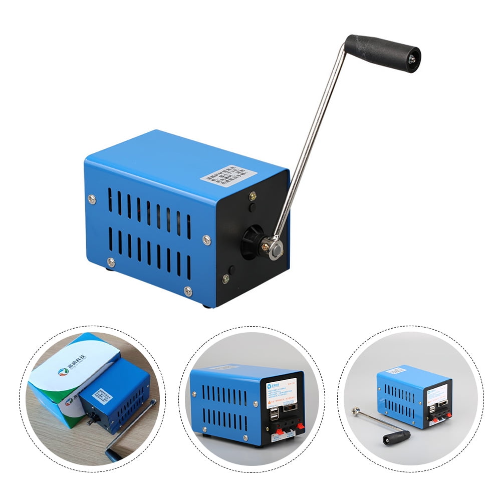 HOMEMAXS Hand Crank Generator Mini Discharge Motor Survival Power ...