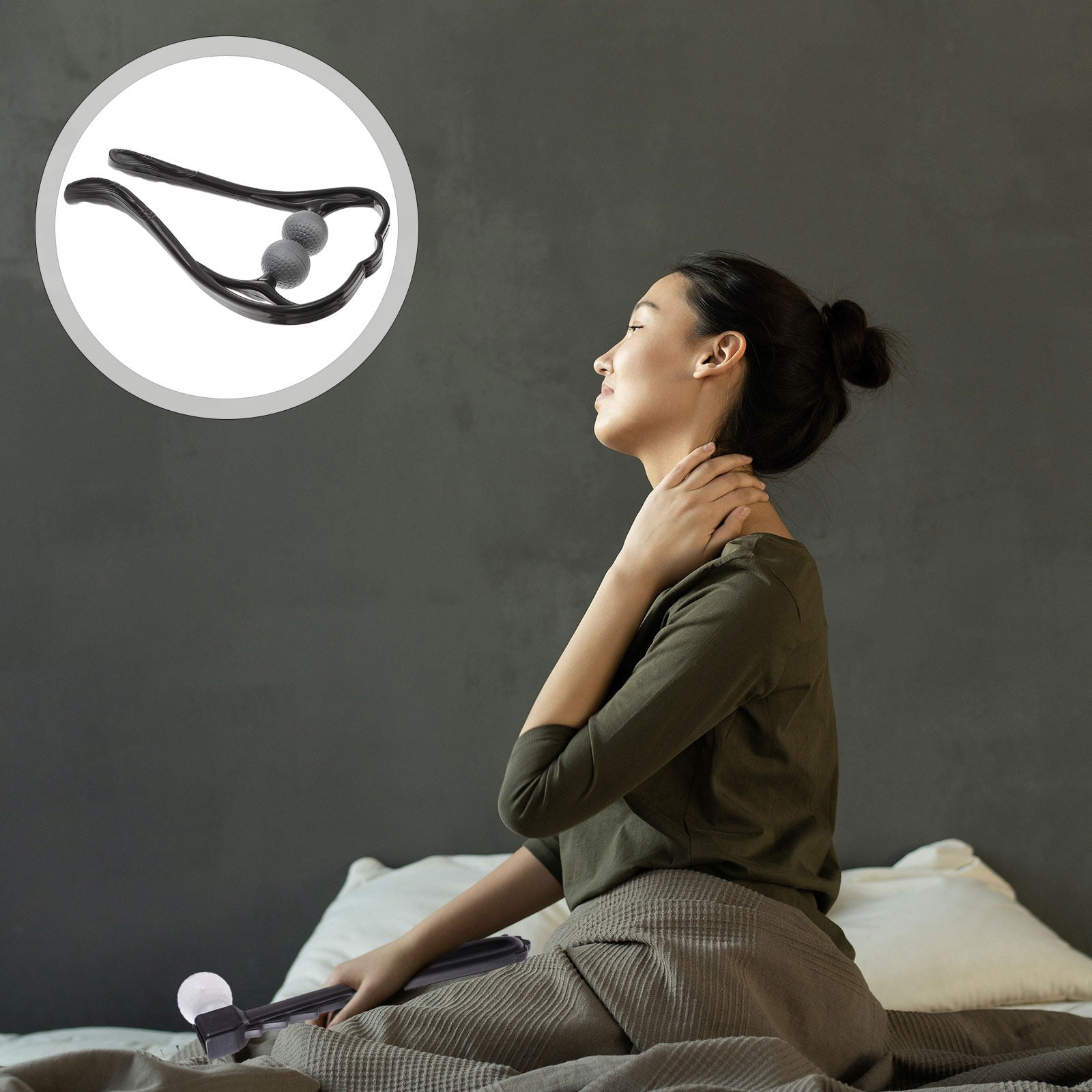 HOMEMAXS Hand Held Neck Clamp Ergonomic Massager Multi-functional ...