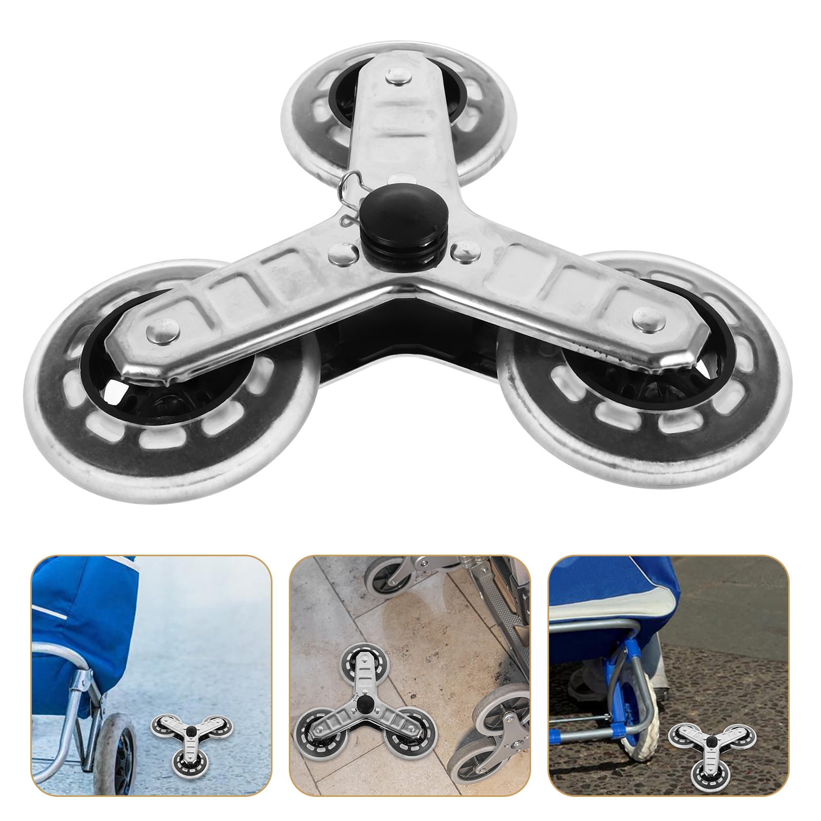 HOMEMAXS Hand Truck Wheel Shopping Cart Caster Stainless Steel Triangle ...
