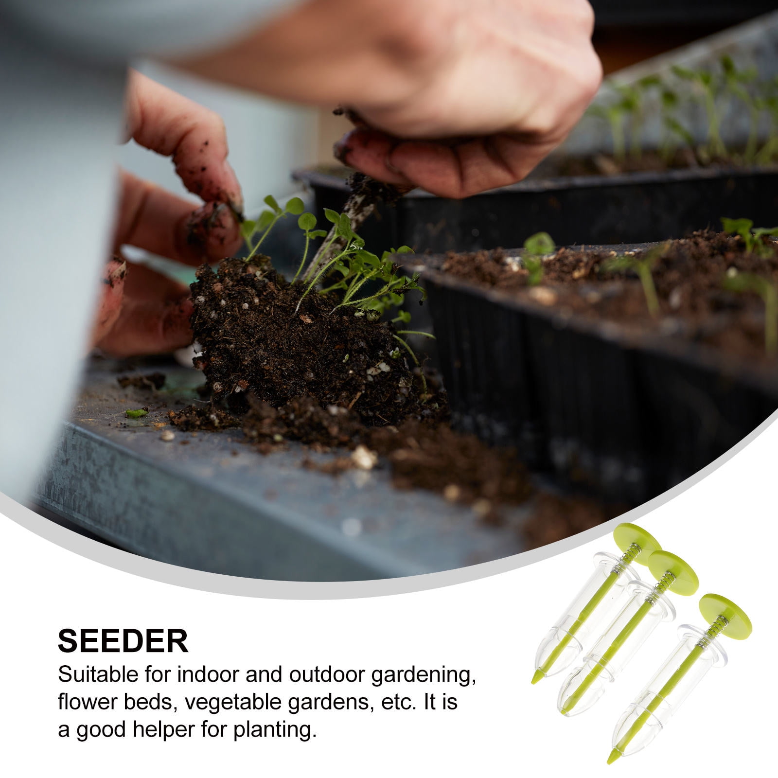HOMEMAXS Handheld Precision seeder for Garden Made of ABS Yellow Color ...