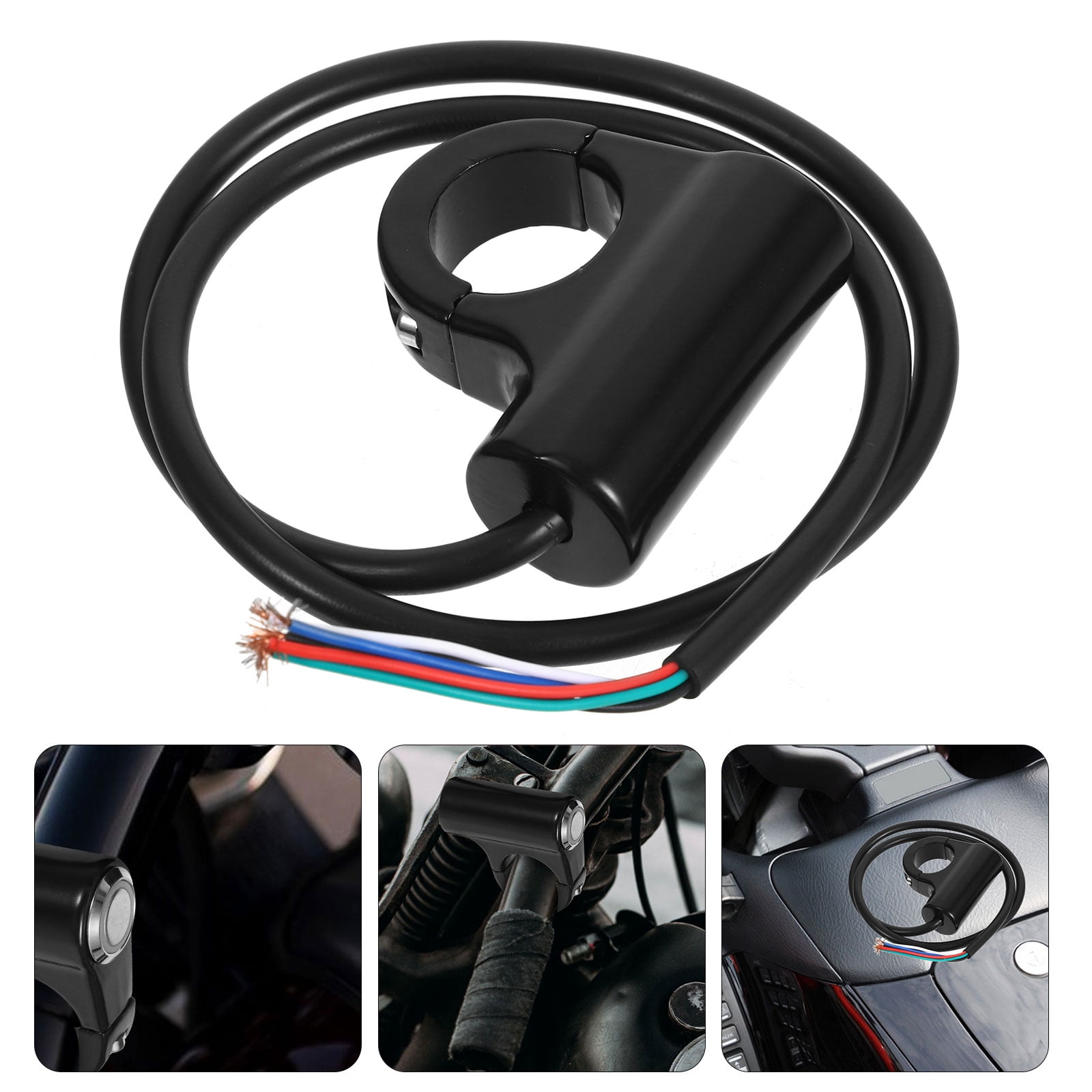 HOMEMAXS Handlebar Light Handle Switch 5.20X5.00X2.20CM Black - Walmart.com