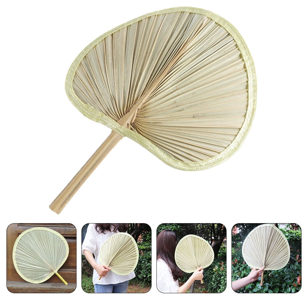 HOMEMAXS Handmade Woven Fan Leaf and Wood Lightweight Practical for ...