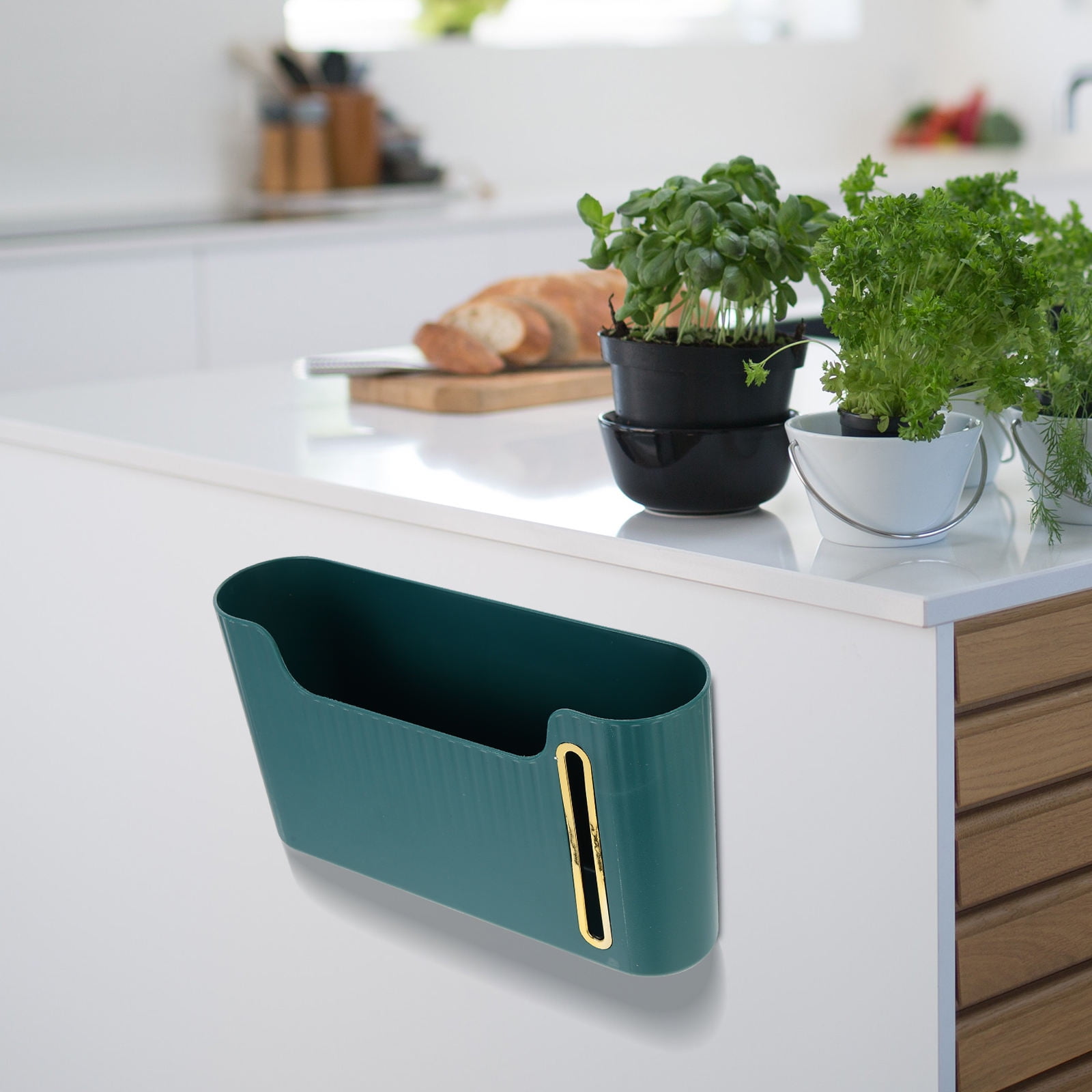 MOKKHNB Garbage Bag Organizer Plastic Bag Holder Green HIPS 1Pcs ...