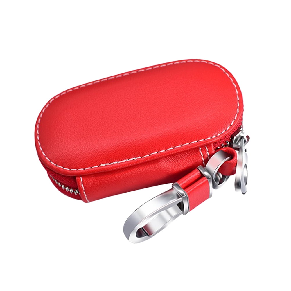 MOKKHNB Keychain Pouch Leather Car Key Pouch Red 1Pcs - Walmart.com