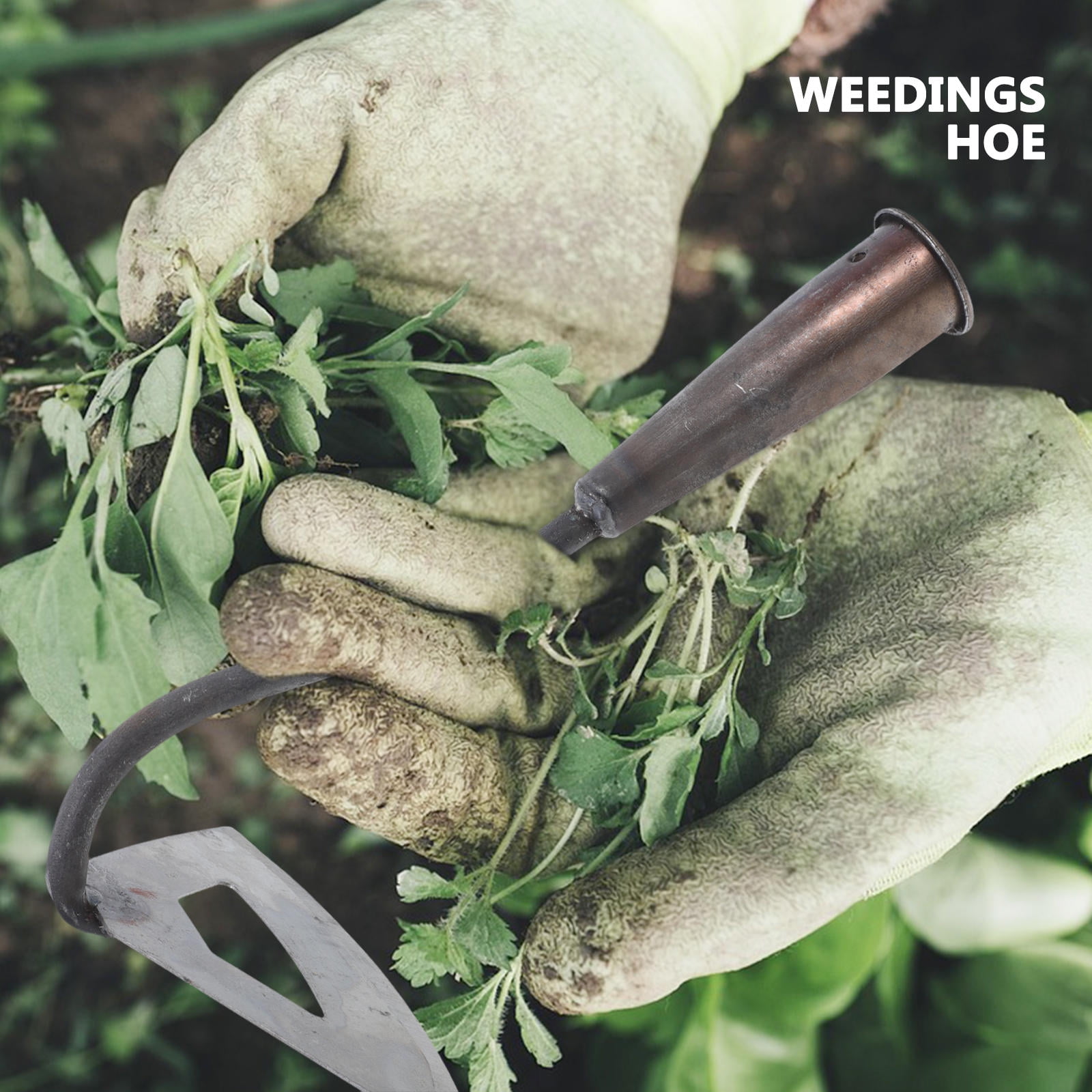 HOMEMAXS Hardened Hollow Hole Agricultural Hoe Weeding Hoe Heavy Duty ...