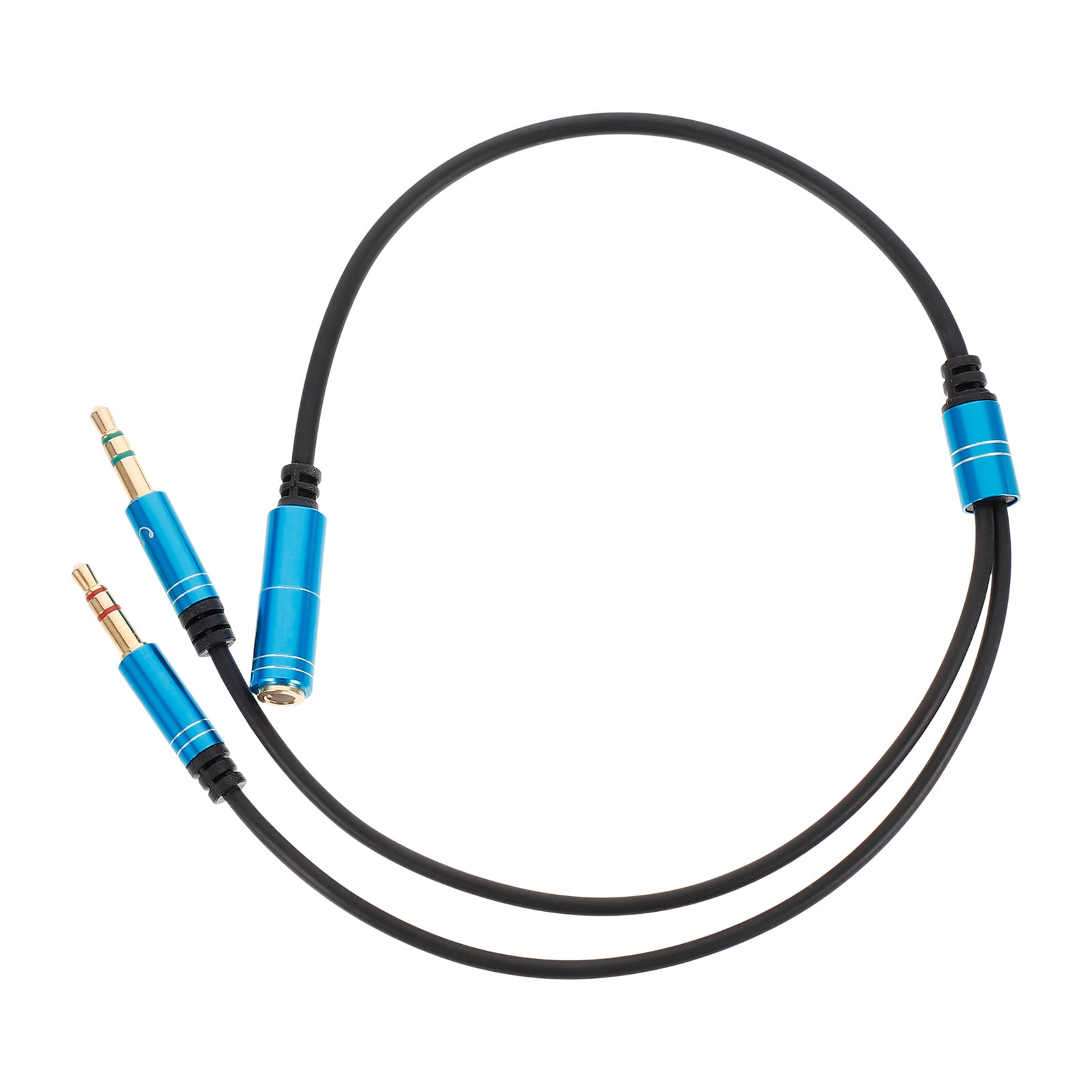 HOMEMAXS Headphone Audio Line Microphone Y Cable 35X0.5X0.5CM Black ...