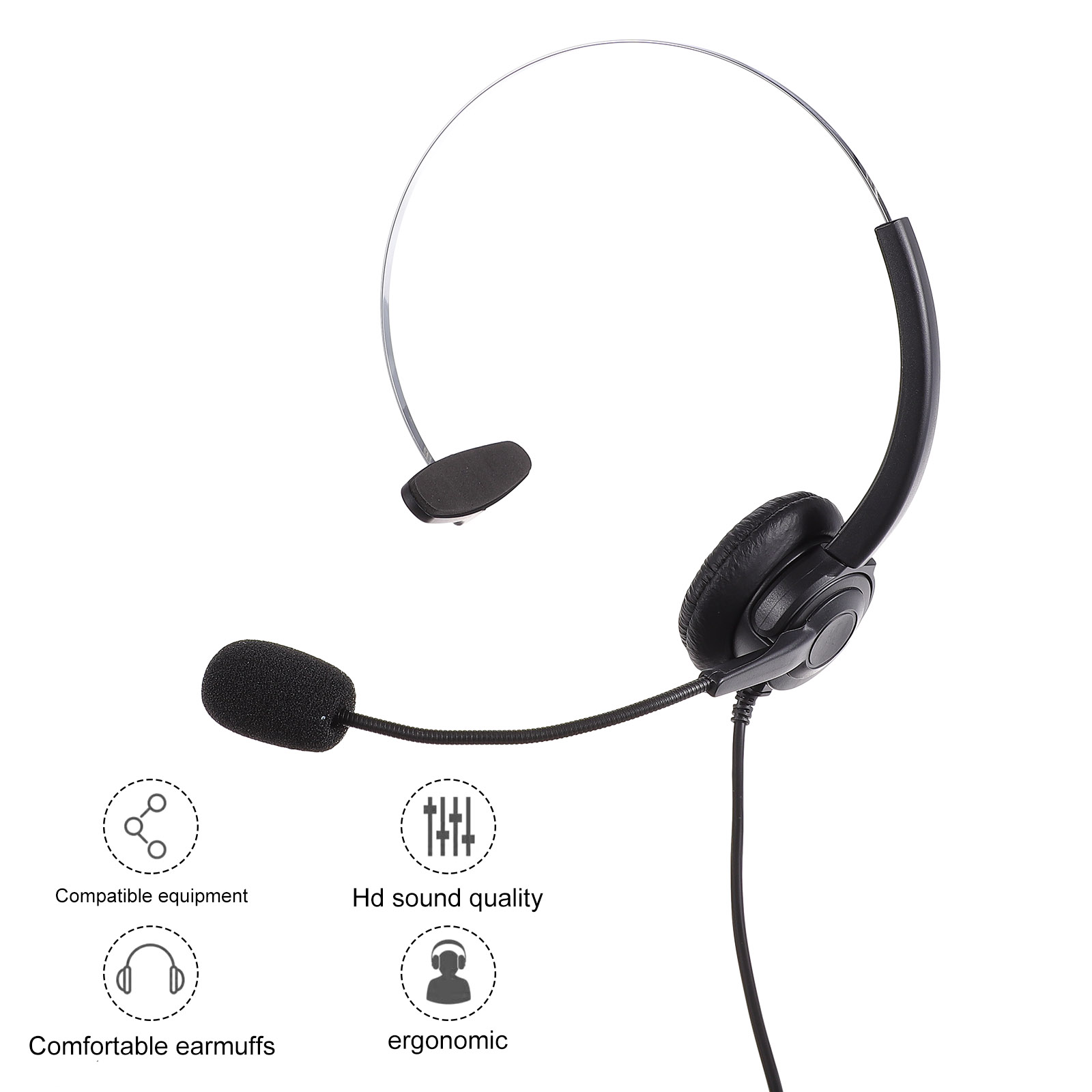 HOMEMAXS Headset with Cool Design USB Headset Child 16x15cm Black ...