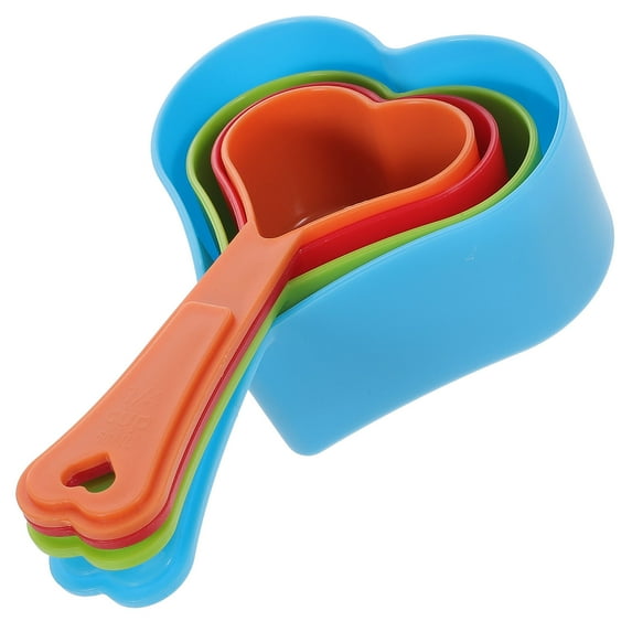 HOMEMAXS Heart Shaped Measuring Spoons for Baking with Assorted Color ...