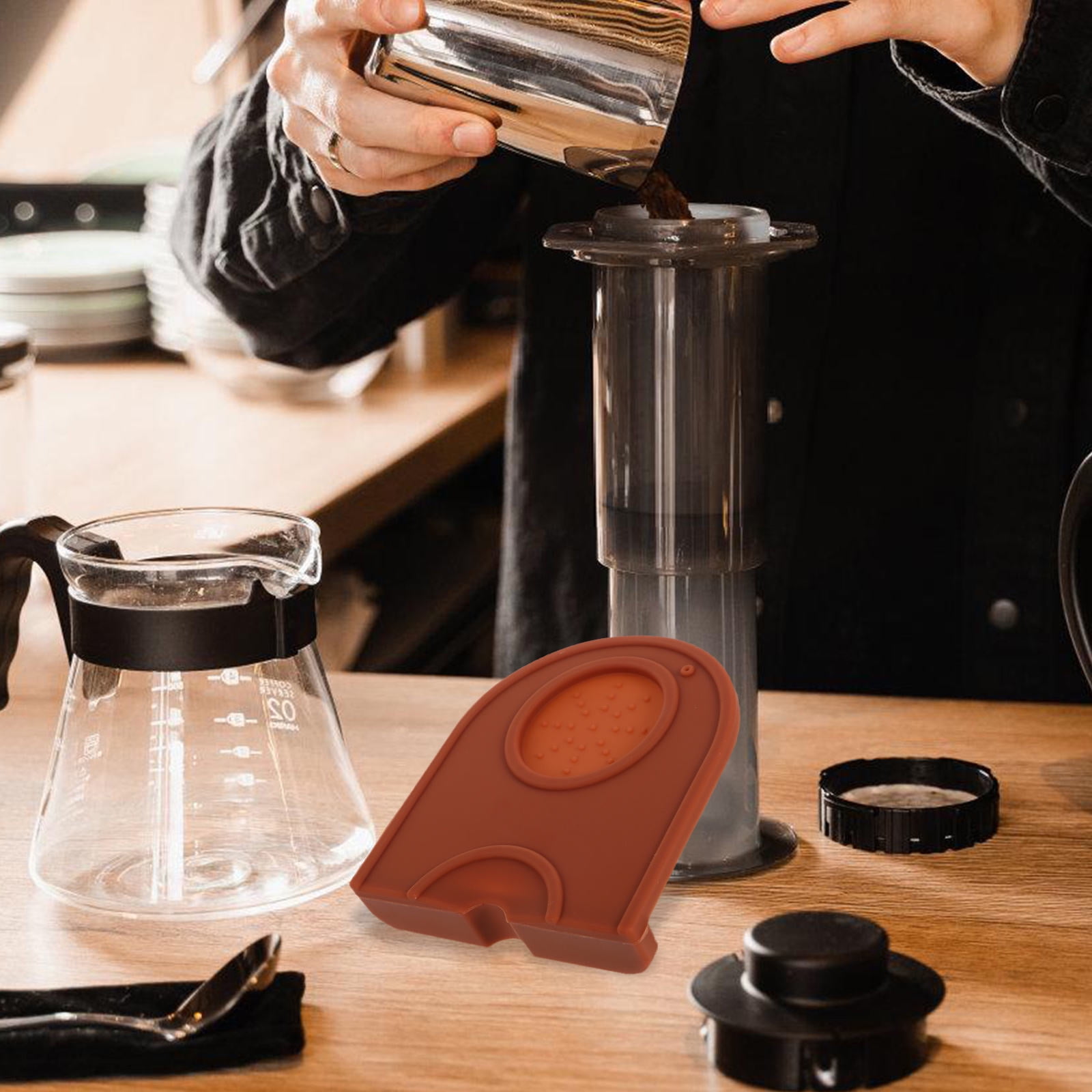 HOMEMAXS Heat Resistant Silicone Coffee Tamping Mat For Espresso ...