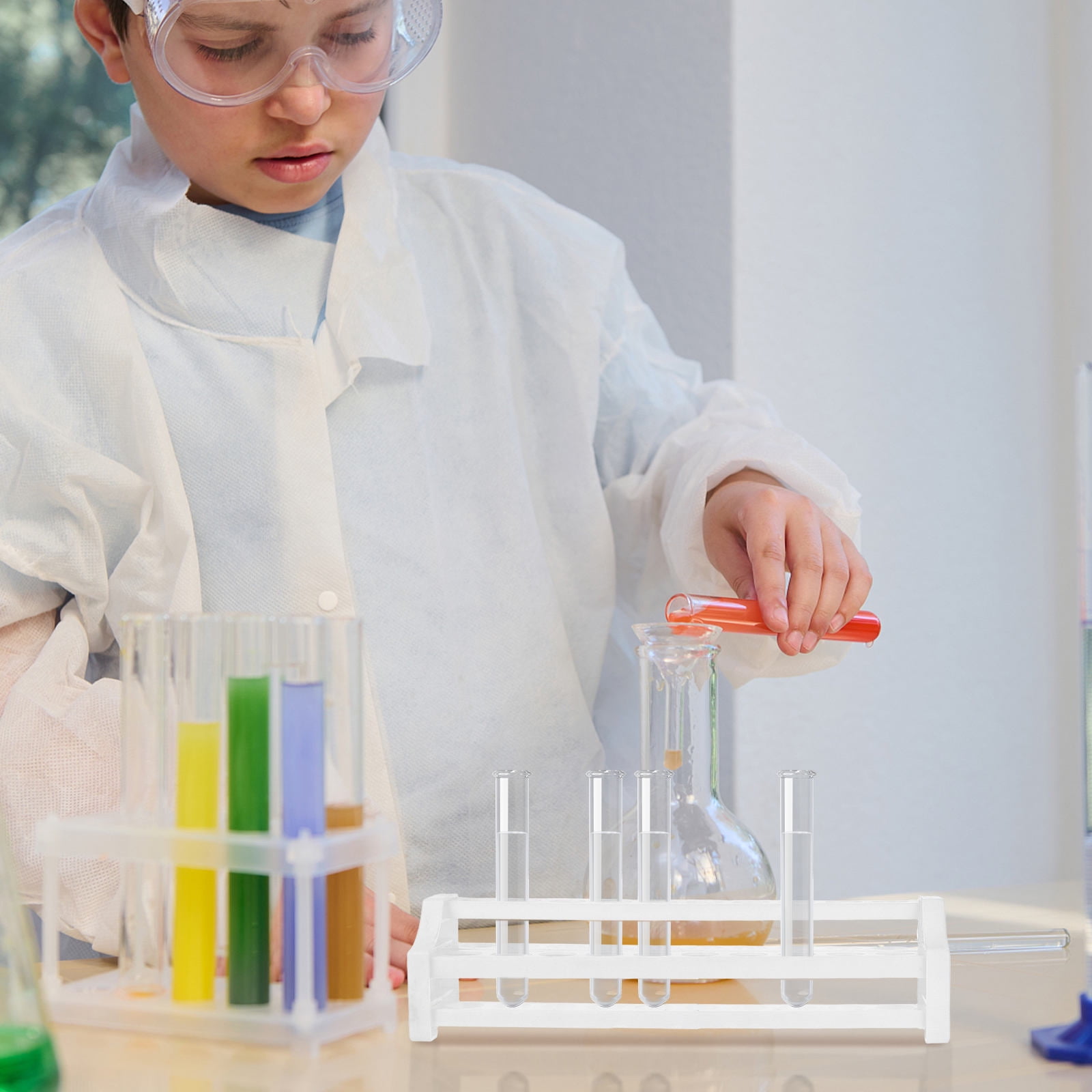 HOMEMAXS Heavy-Duty Detachable Pipette Rack 20-Hole Test Tube Drying ...