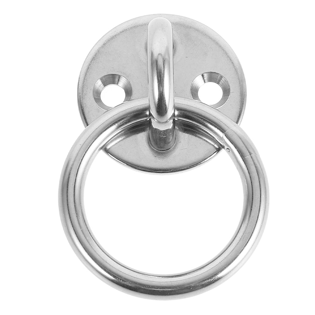 HOMEMAXS Heavy Duty Pad Eye Plate Hook With Ring Stainless Steel Marine ...