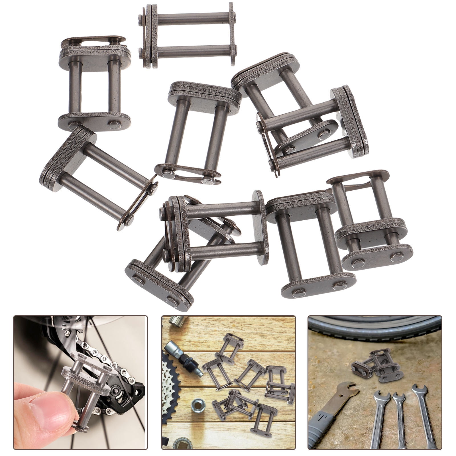 HOMEMAXS Heavy Duty Steel Chain Link for Industrial Use Dark Grey ...