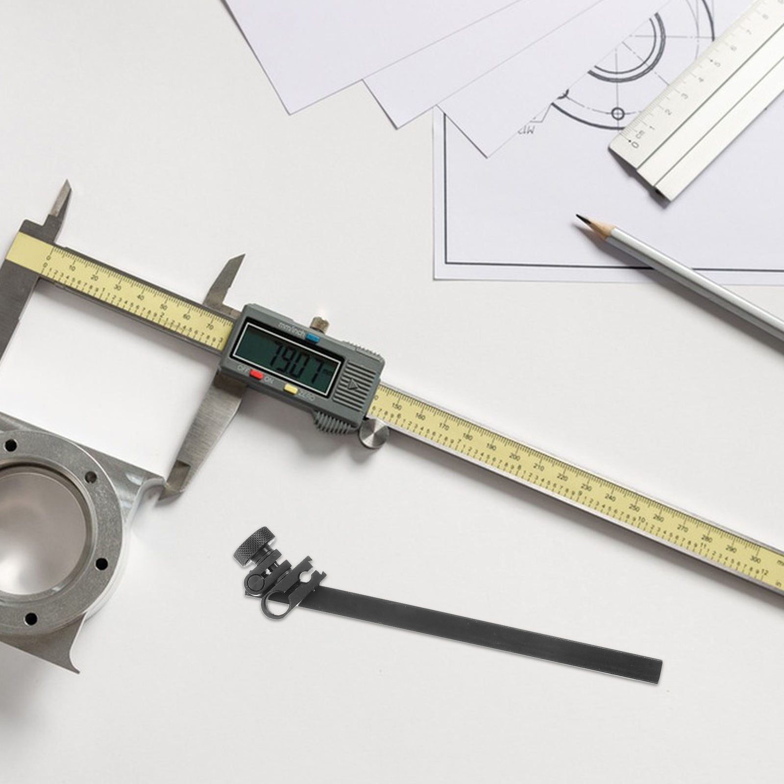 HOMEMAXS Height Gauge Holder Bar Carbon Steel Dial Indicator Extension ...