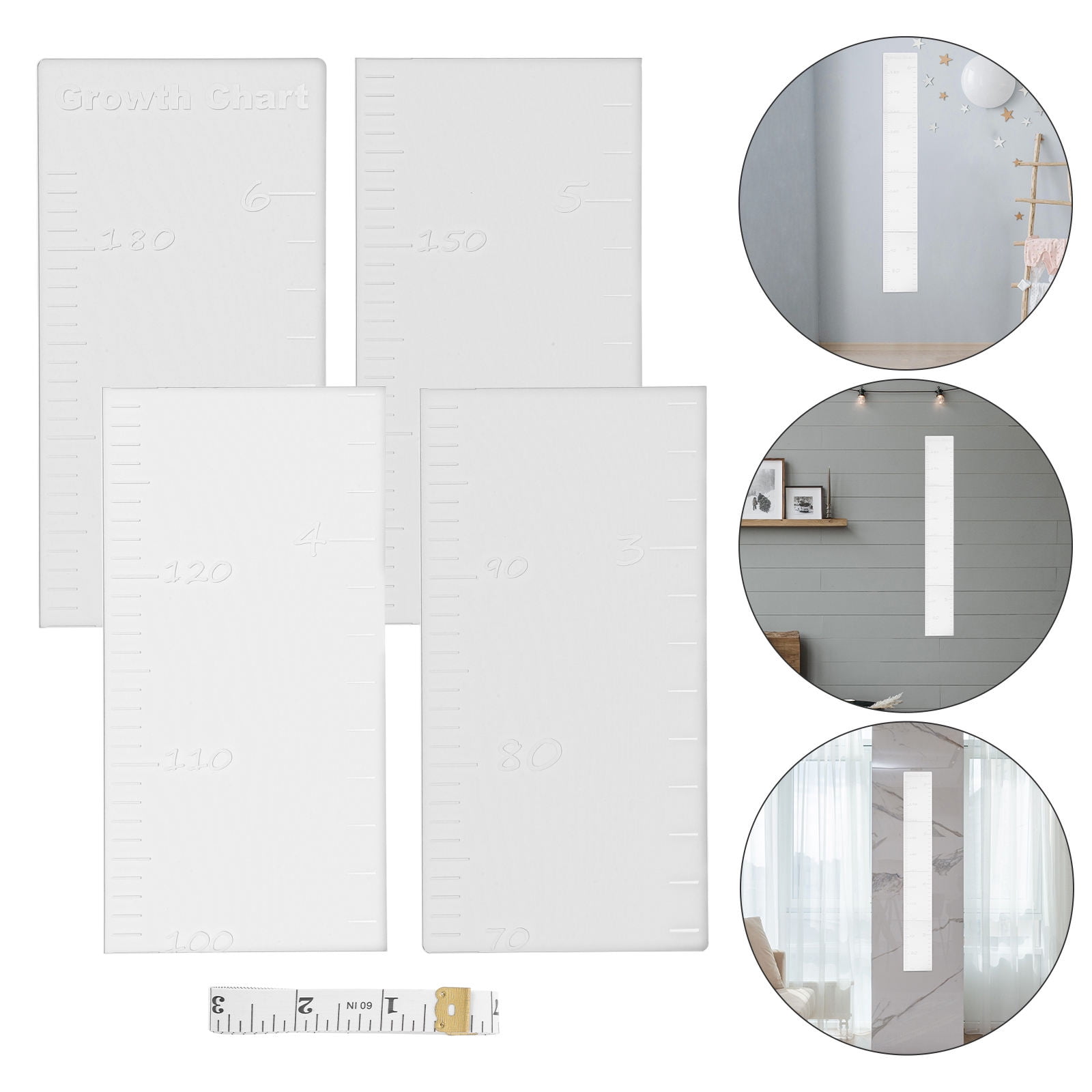 HOMEMAXS Height Sticker on The Wall Child 120.00X15.00X0.15CM Silver ...