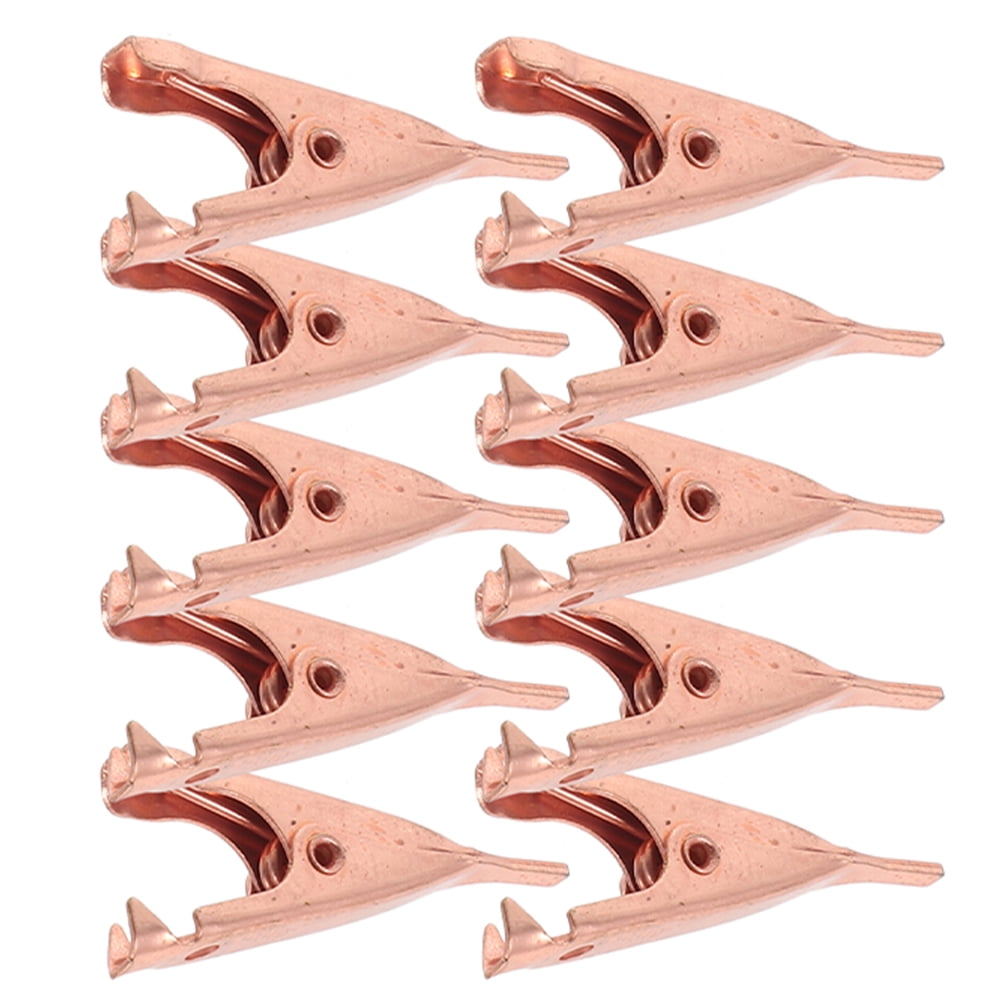 Hemoton 10pcs Mini Metal Alligator Clip Flat Mouth Spring Clamps for ...