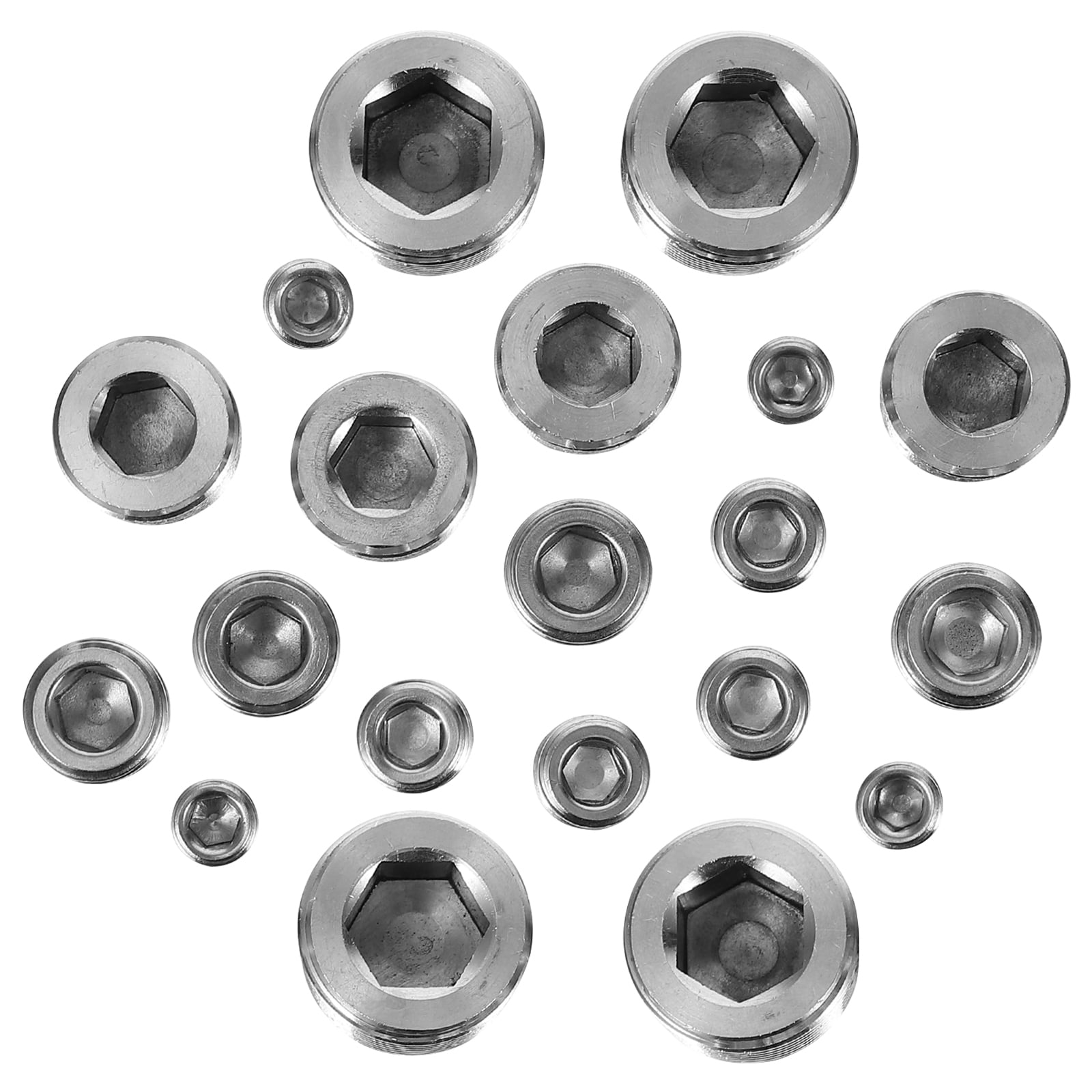 HOMEMAXS Hexagon Throat Plug Anti Siphon Valve Repair Kit Thread Bright ...