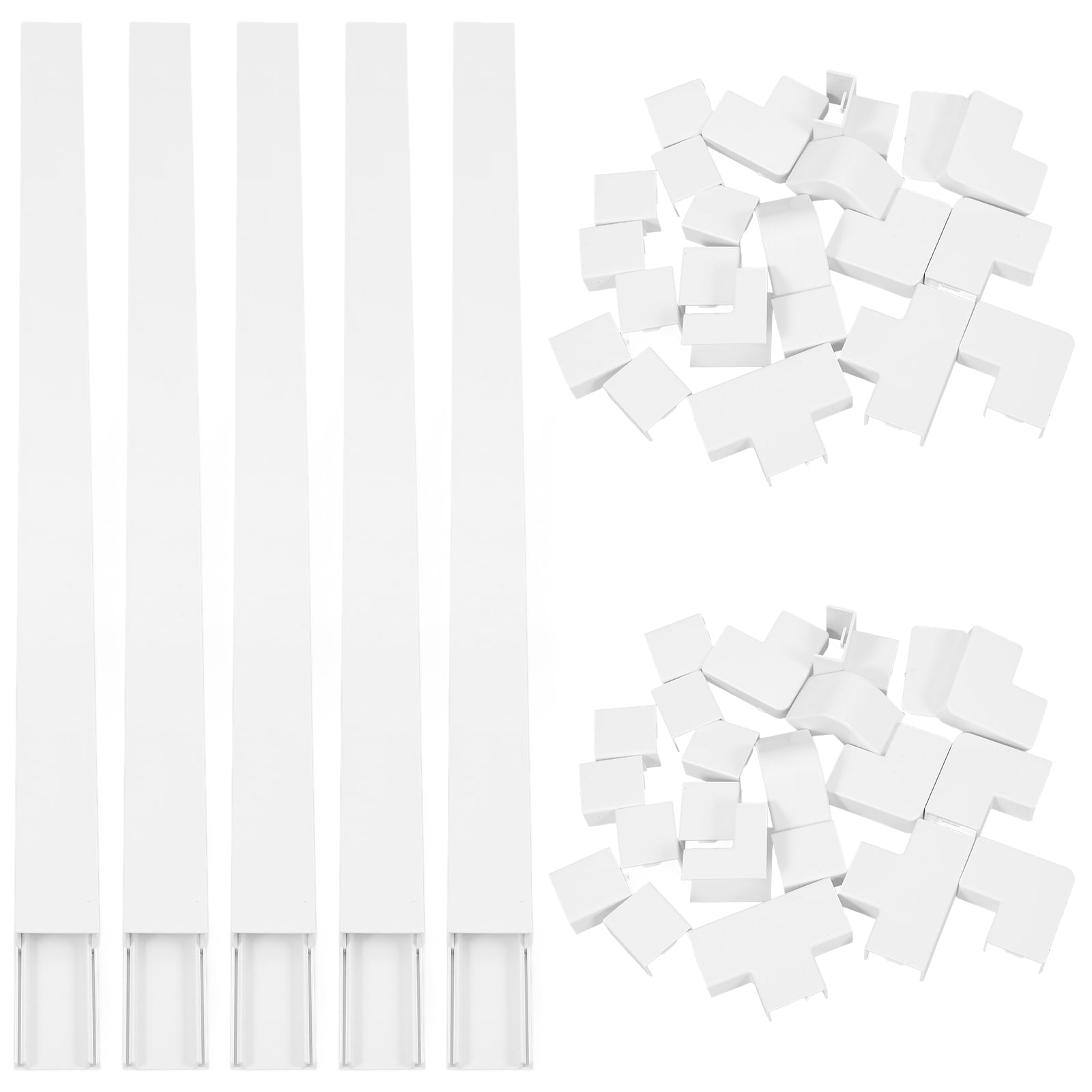 HOMEMAXS Hide Wires along Wall Cable Runner Conceal Cord Cover White ...