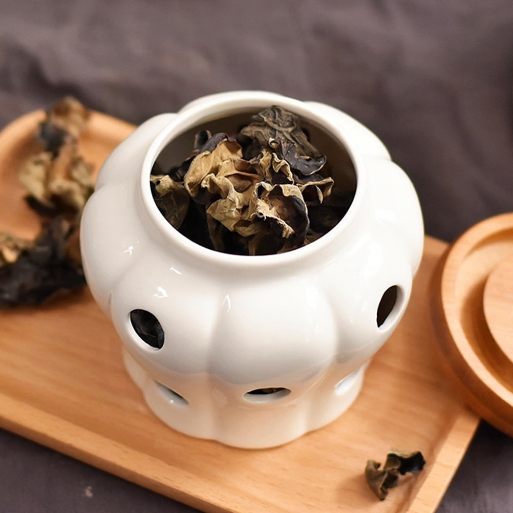 HOMEMAXS Holder Ceramic Storage Jar Garlic Saver Large Capacity Keeper ...