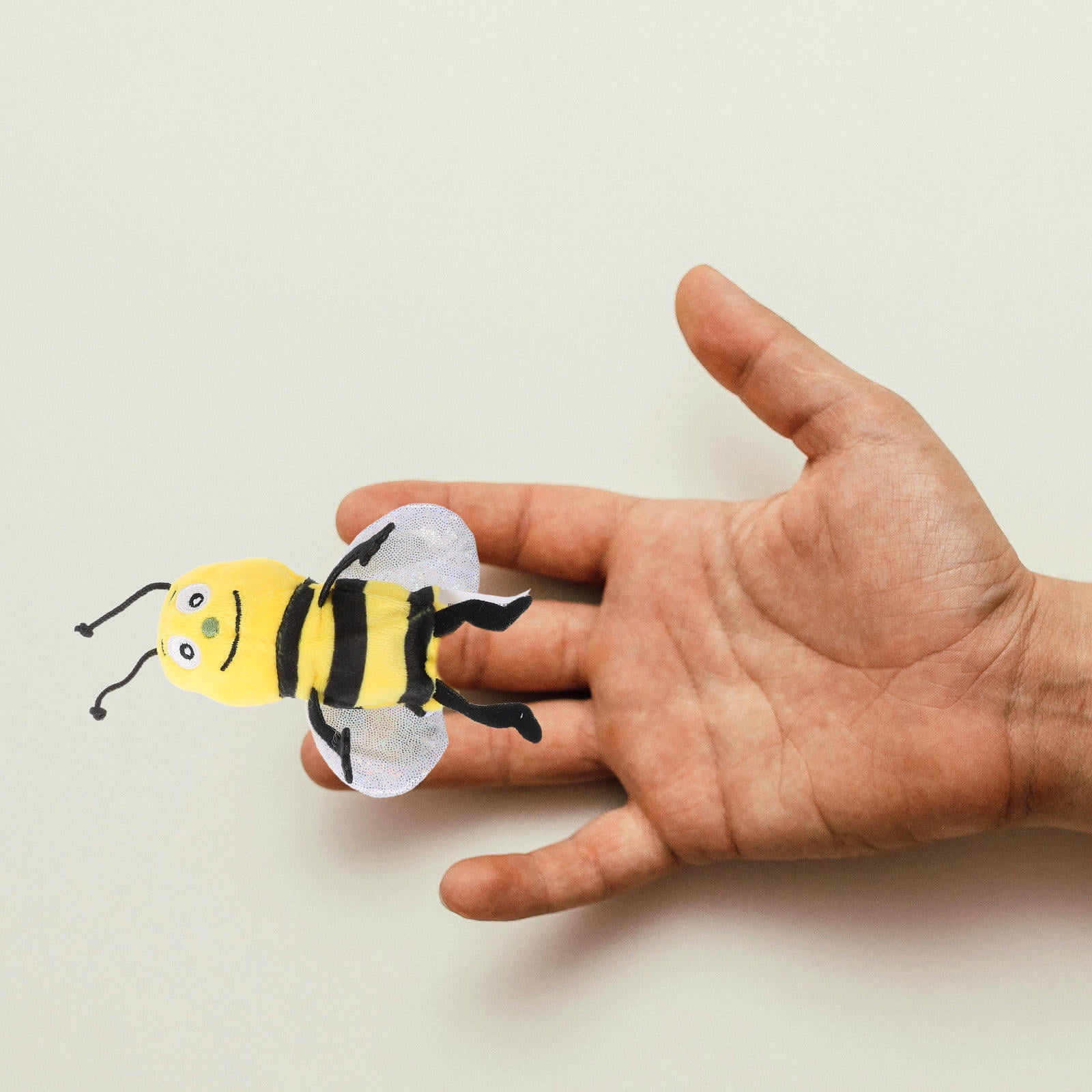 HOMEMAXS Honeybee Plush Hand Puppet Soft Bee Puppet Stuffed Animal Hand ...