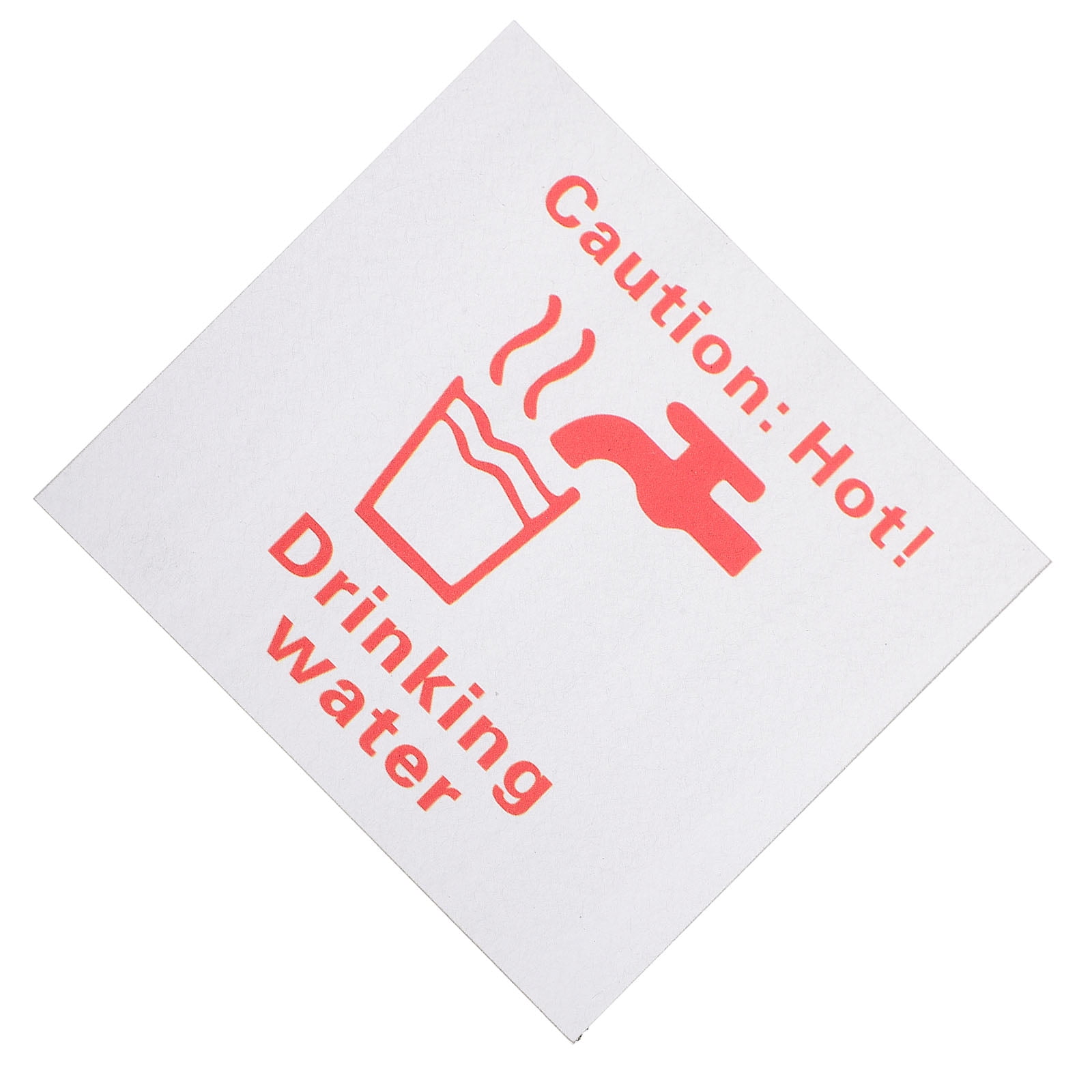 Hot Water Sign Drinking Water Safety Sign Self Adhesive Hot Water ...