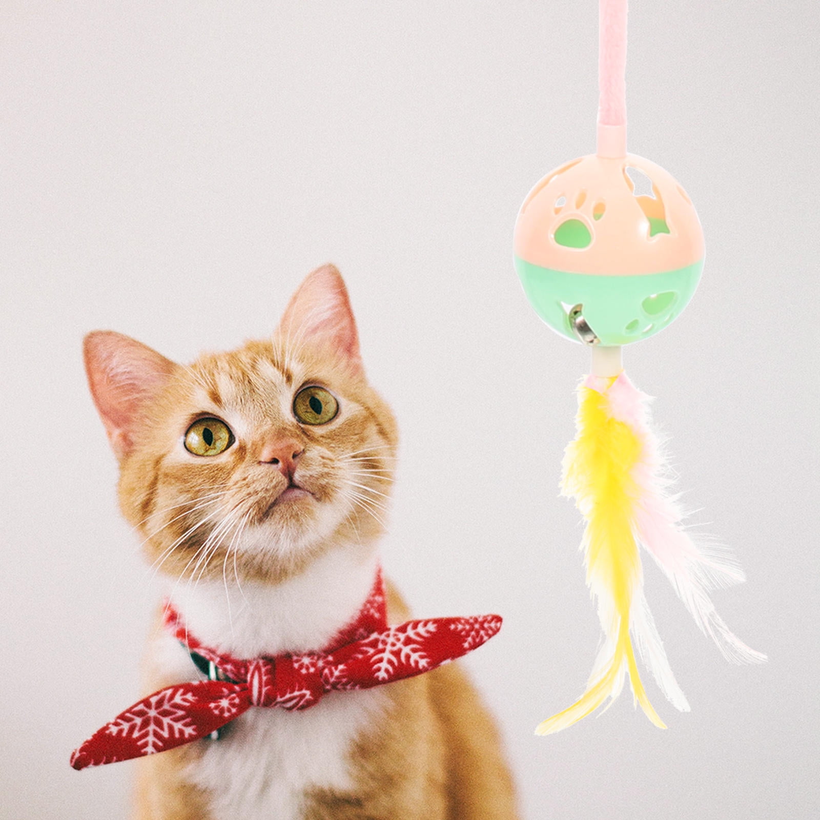 Household Kitten Toy Interesting Cat Spring Toy Plush Cat Door Toy Cat ...