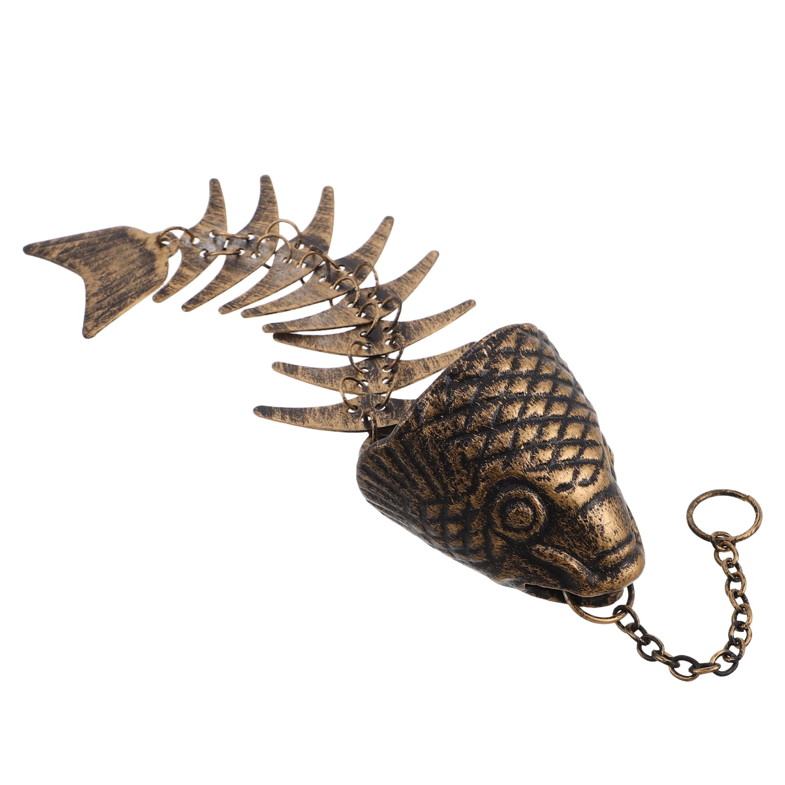 HOMEMAXS Hub Nut Fish Bone Wind Chime Hanging Ornament 22.50X6.00X5 ...