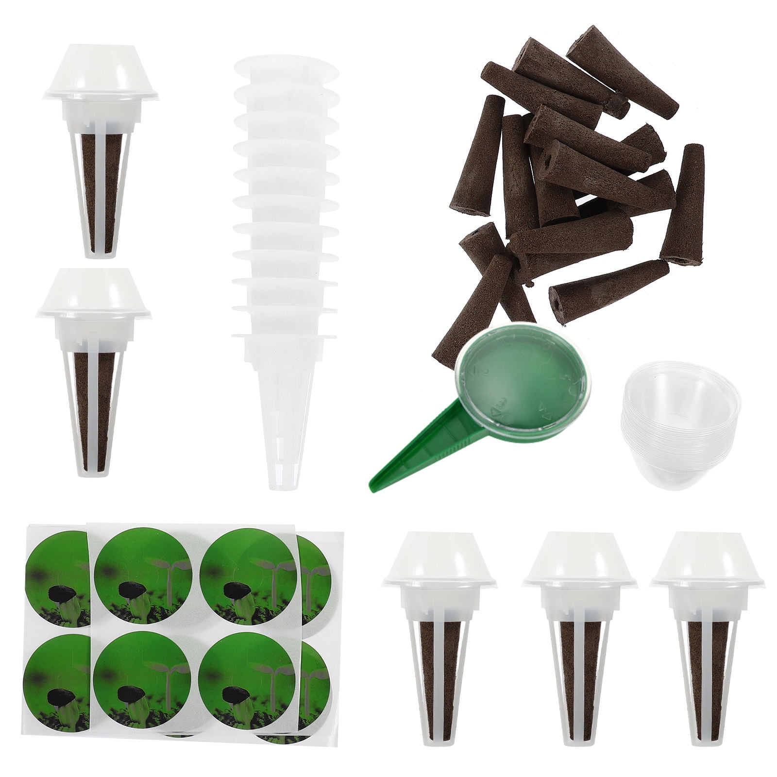 HOMEMAXS Hydroponic Plant Growing Baskets Kit with Transparent Lids for ...