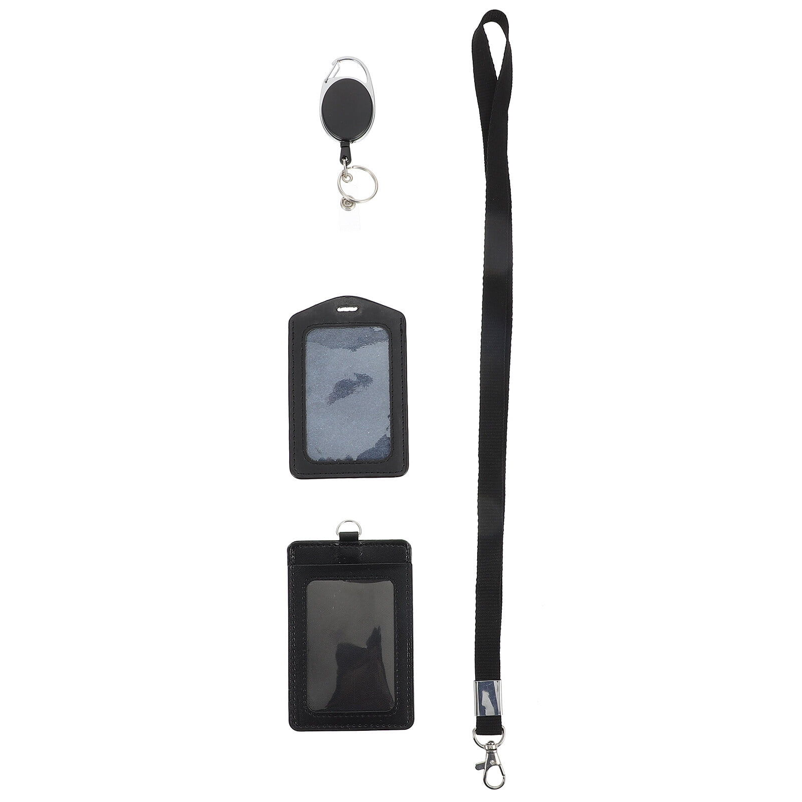 HOMEMAXS ID Card Holder Carabiner Badge Holders - Walmart.com