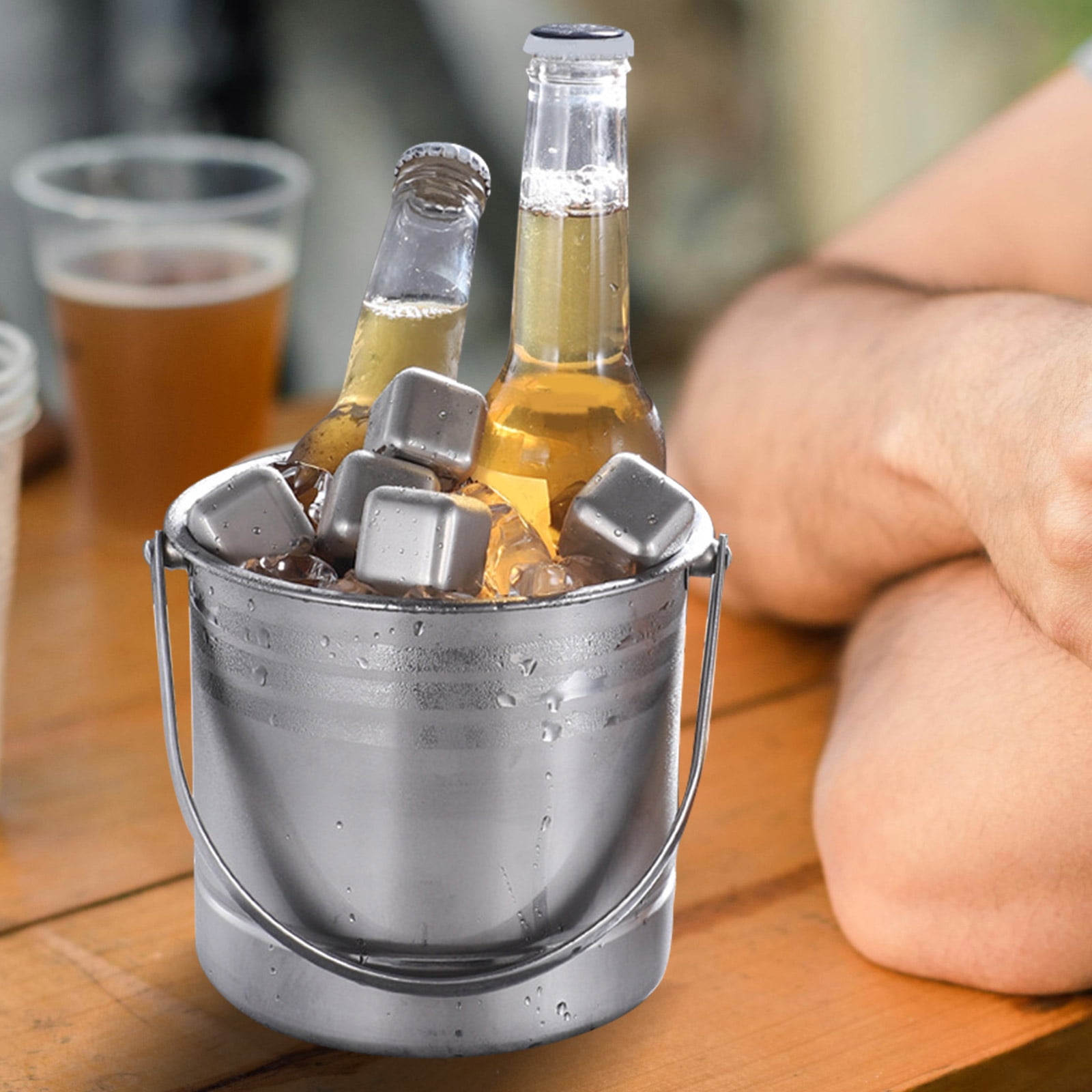 HOMEMAXS Ice Cube Holder Juice Bottle Barrel Cooler Wine Chiller Bucket ...