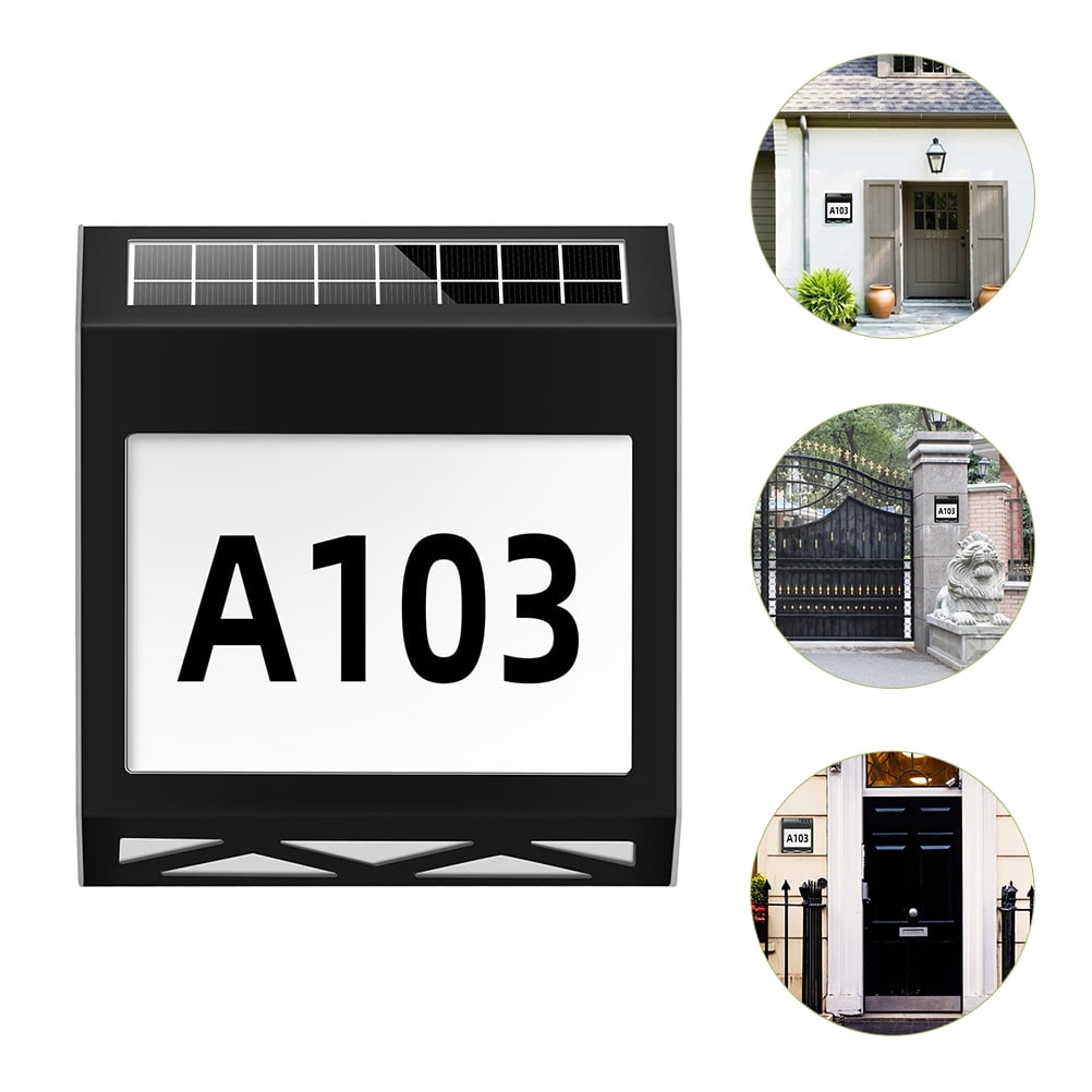 HOMEMAXS Solar Address Sign Light with Stainless Steel for Home Saving ...