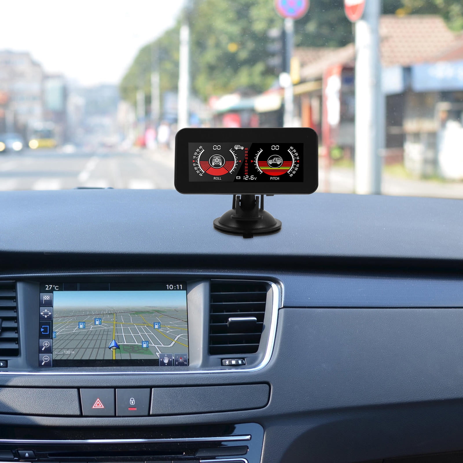 HOMEMAXS Inclinometer with Voltage Meter Auto Meter Vehicle Monitoring ...