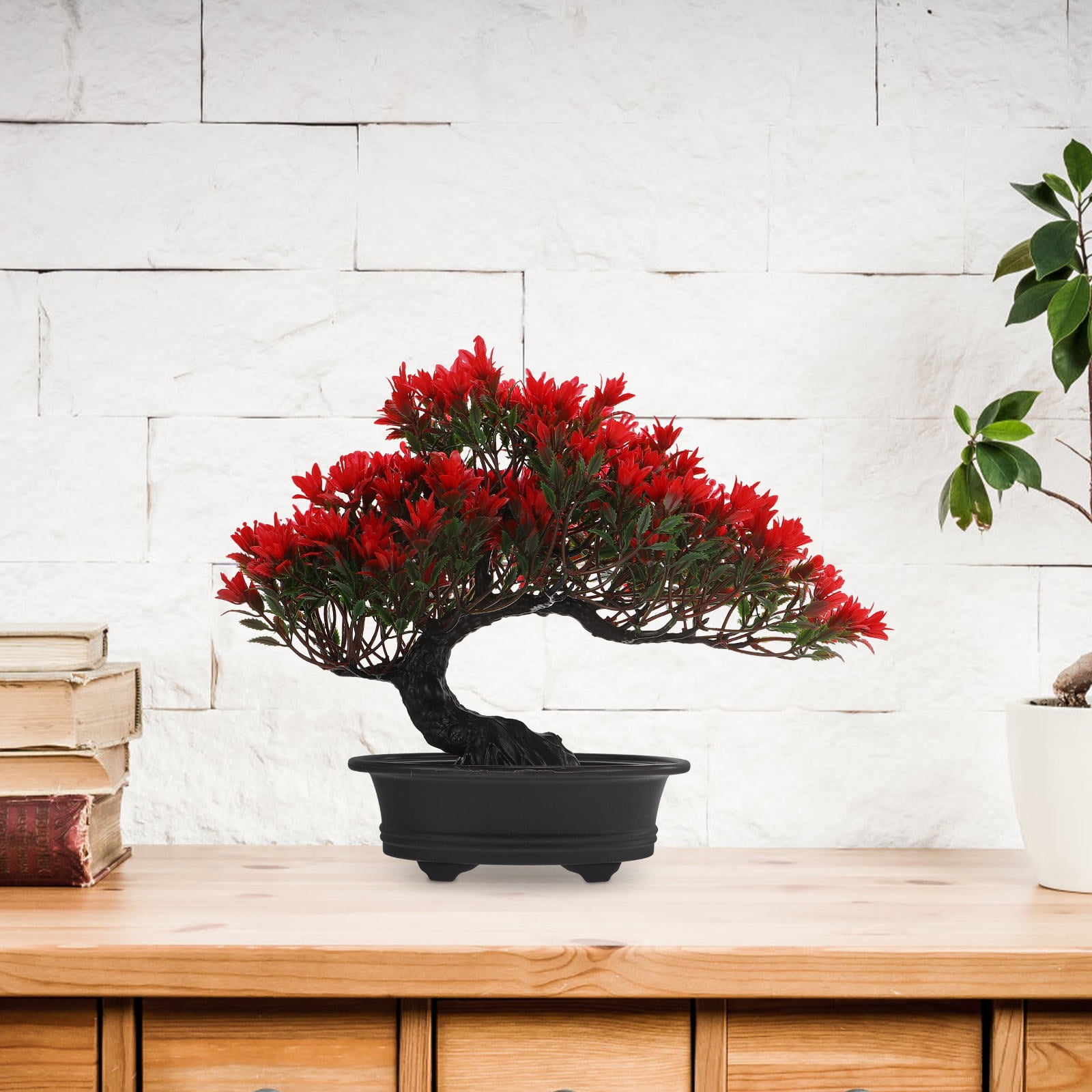 jojofuny Red Plastic Bonsai for Photo Prop 1Pcs 12.6x5.1in for ...