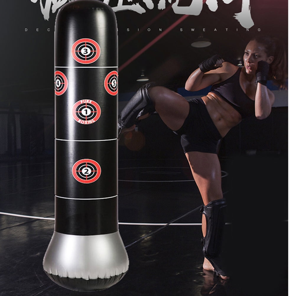 Inflatable Boxing Column Punch Bag Equipment Sand Bags Sandbag Fitness ...