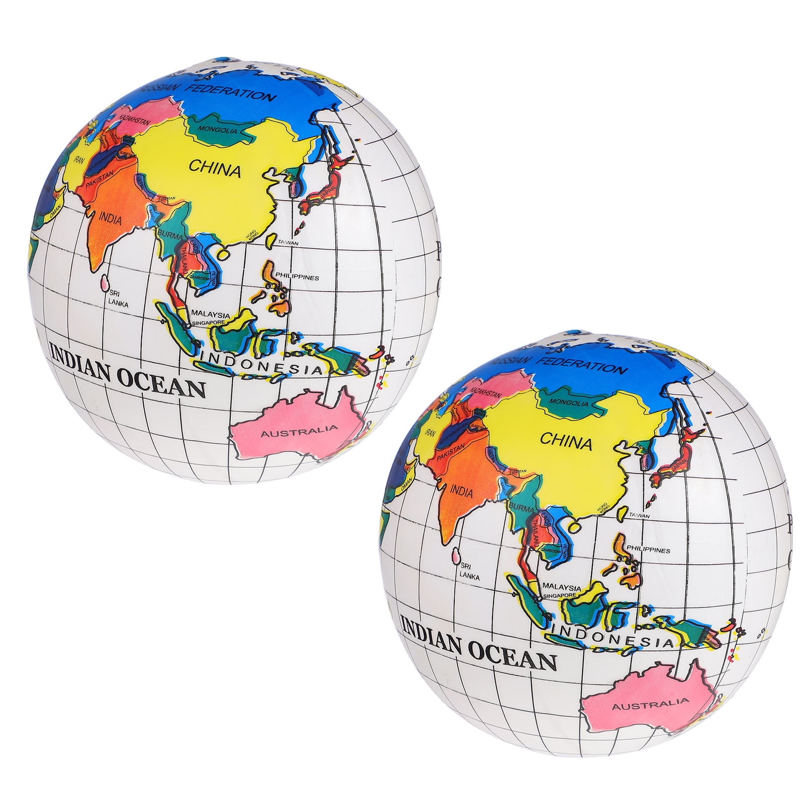 HOMEMAXS Inflatable Globe Map Beach Balls for Kids Playing with PVC ...