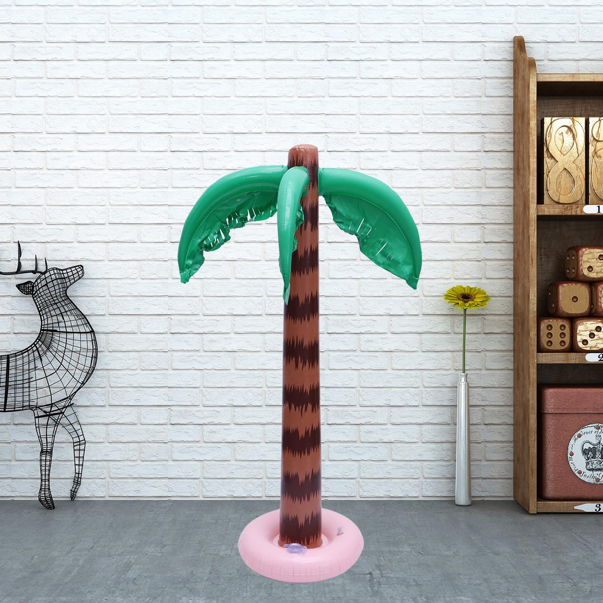 HOMEMAXS Inflatable Palm Trees Jumbo Coconut Trees Beach Backdrop Party ...