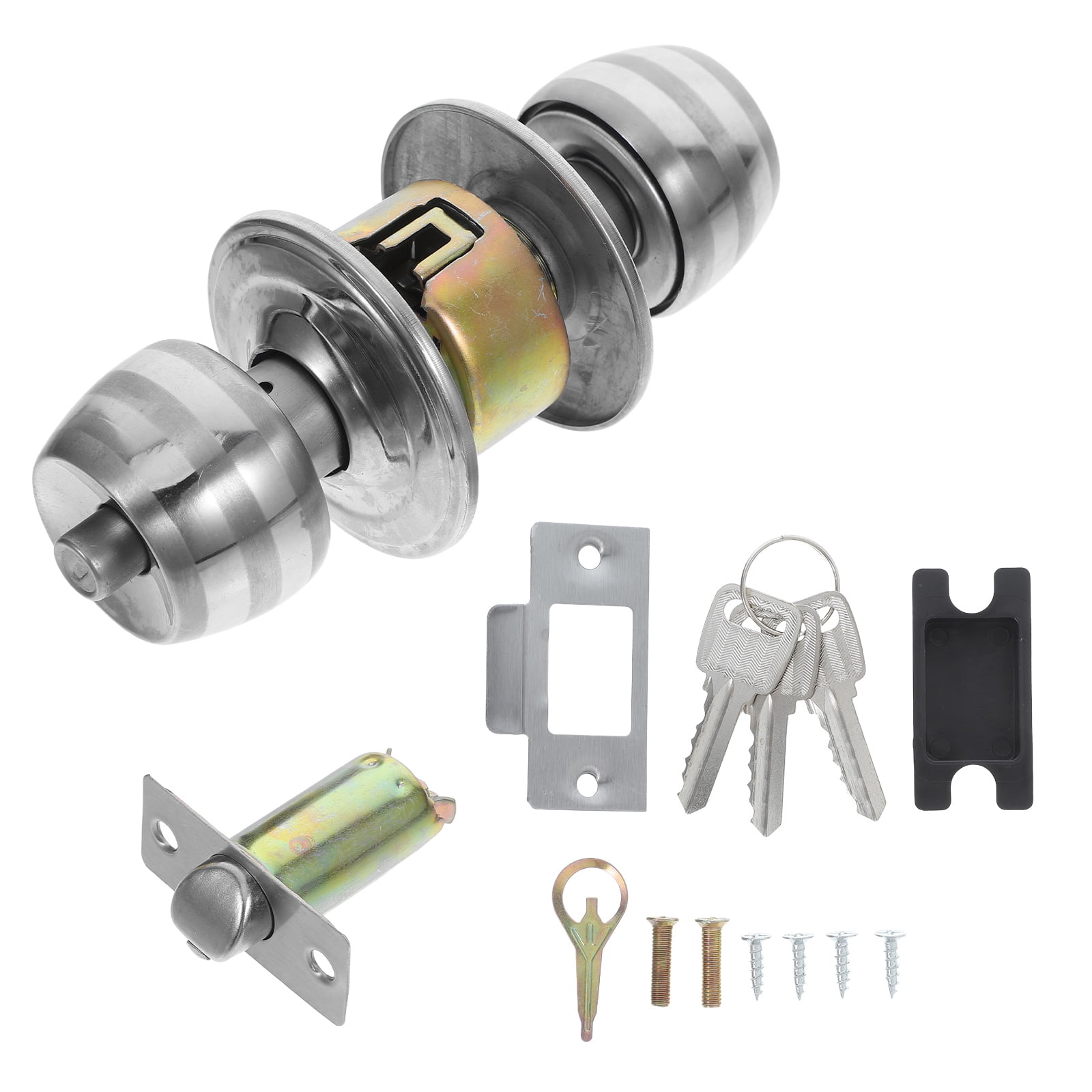 HOMEMAXS Interior Privacy Door Knobs Commercial Locks for Doors Silver ...