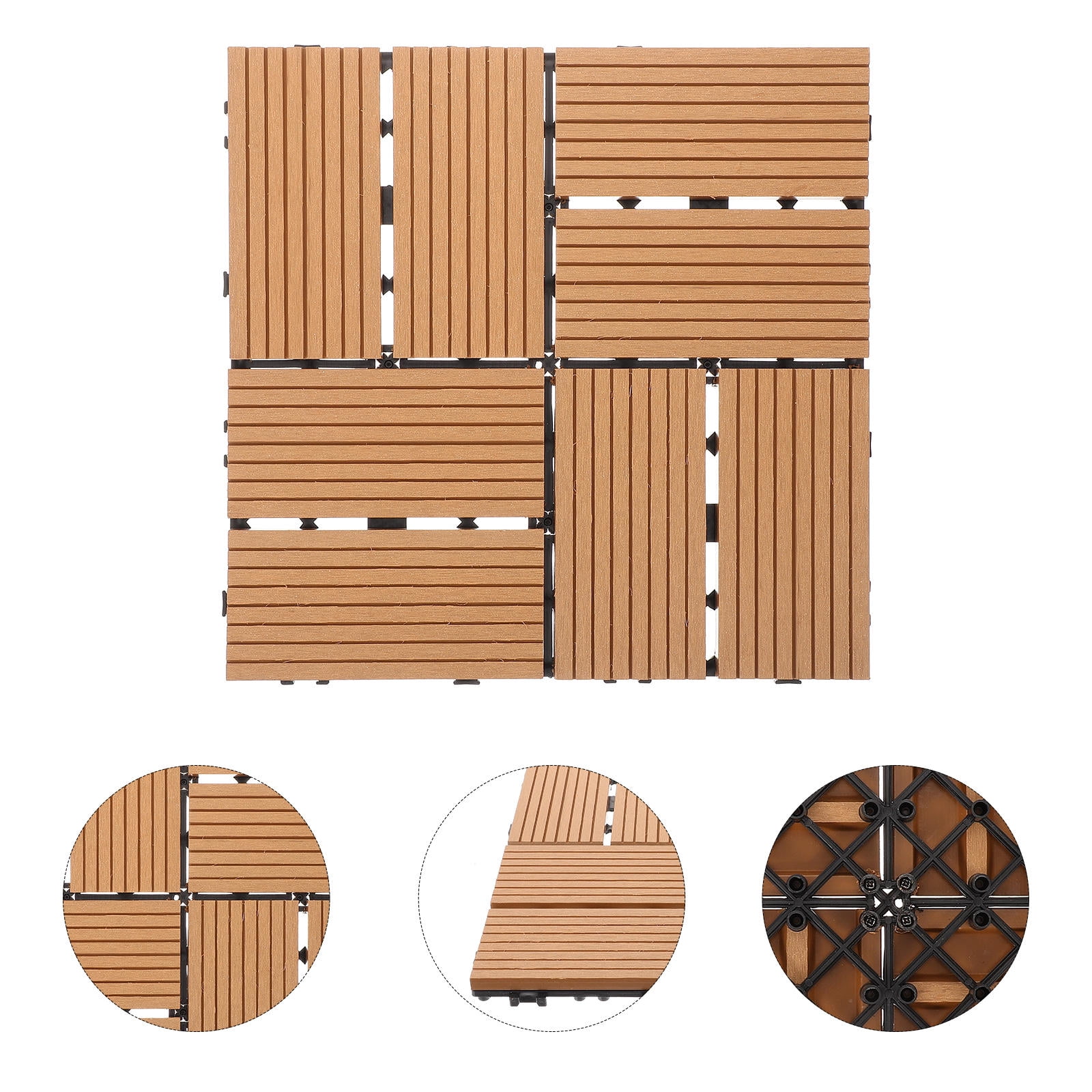Patio Tile Balcony Deck Tiles Wood Plastic Floor - Walmart.com