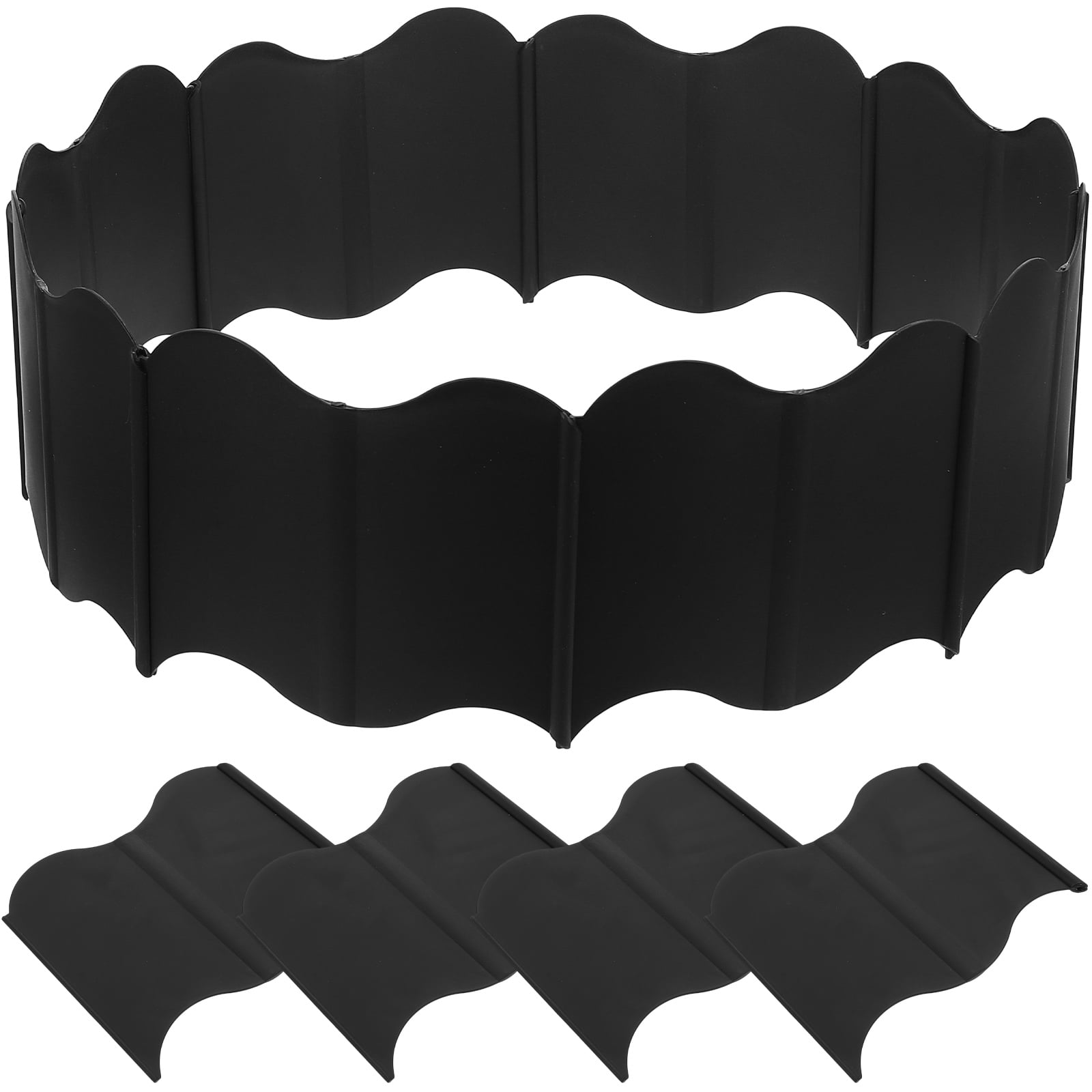 HOMEMAXS Interlocking Plastic Fence for Outdoor Use Black PP Material 1 ...