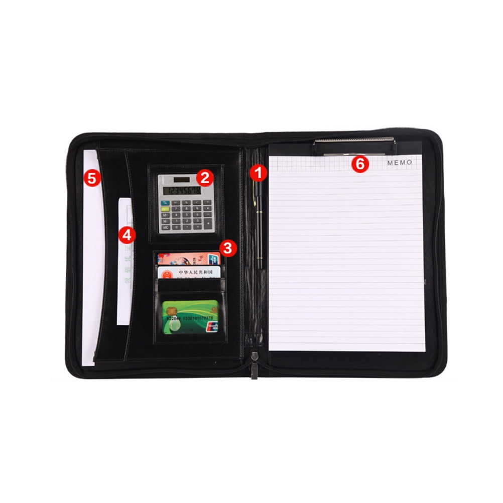 HOMEMAXS Interview Zipper Bag Multifunctional Portfolio Office ...