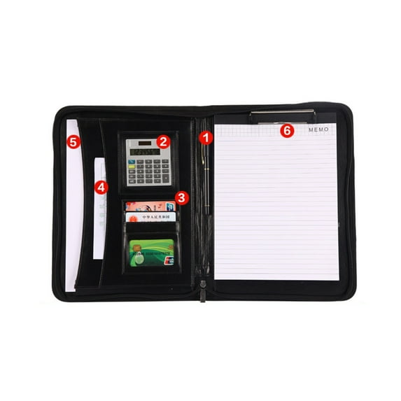 HOMEMAXS Interview Zipper Bag Multifunctional Portfolio Office ...