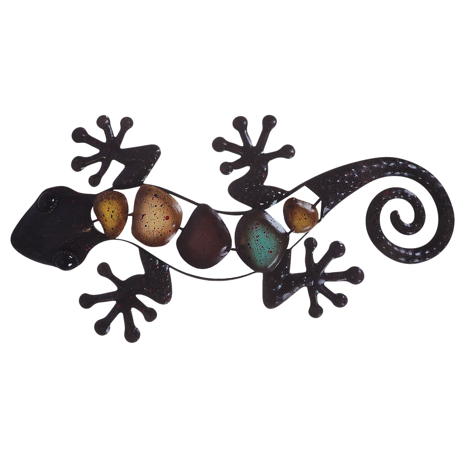 HOMEMAXS Iron Gecko Wall Indoor Outdoor Crafts Decoration Decorations ...