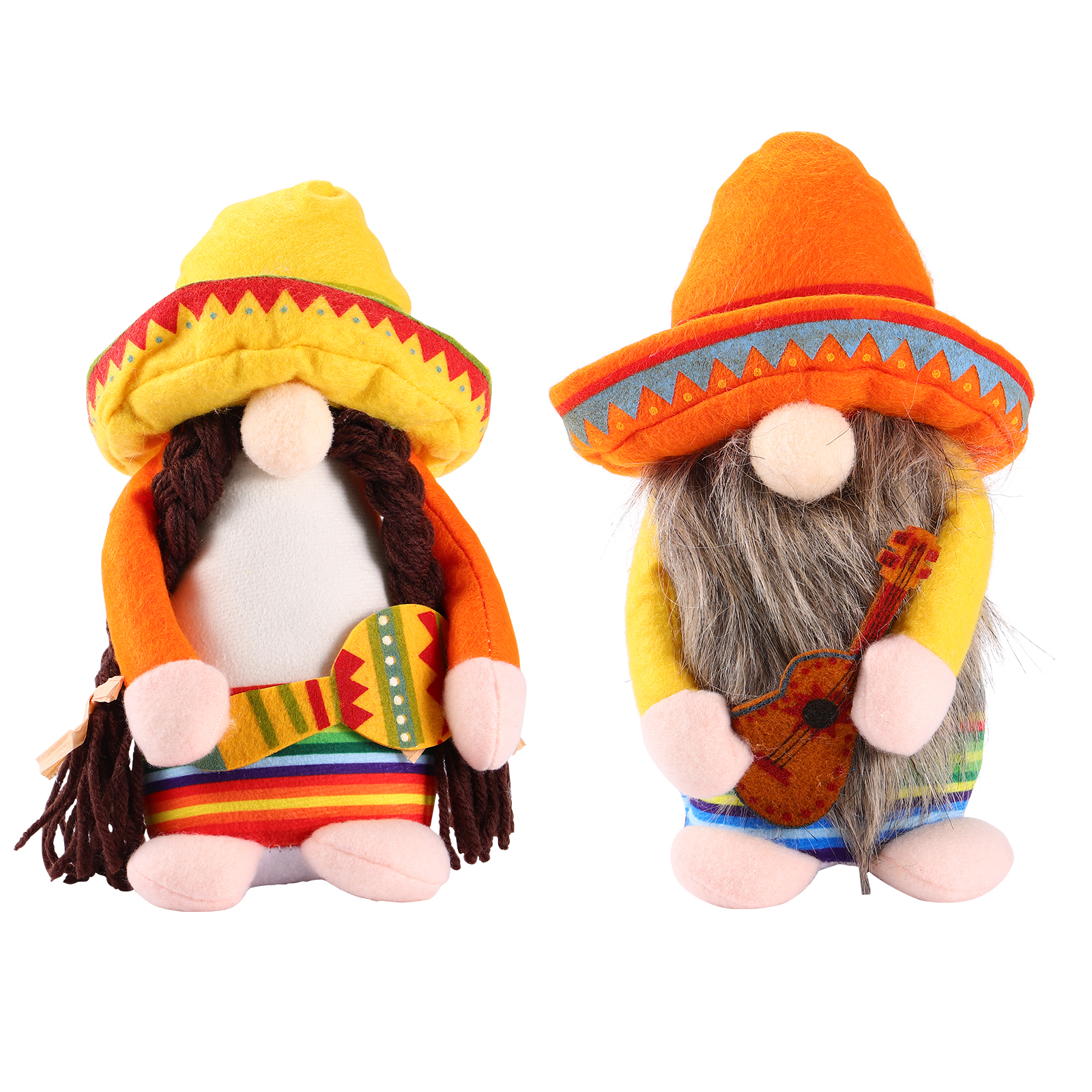 HOMEMAXS KESYOO 2Pcs Hawaii Gnomes Dolls Mexican Gnome Couple ...
