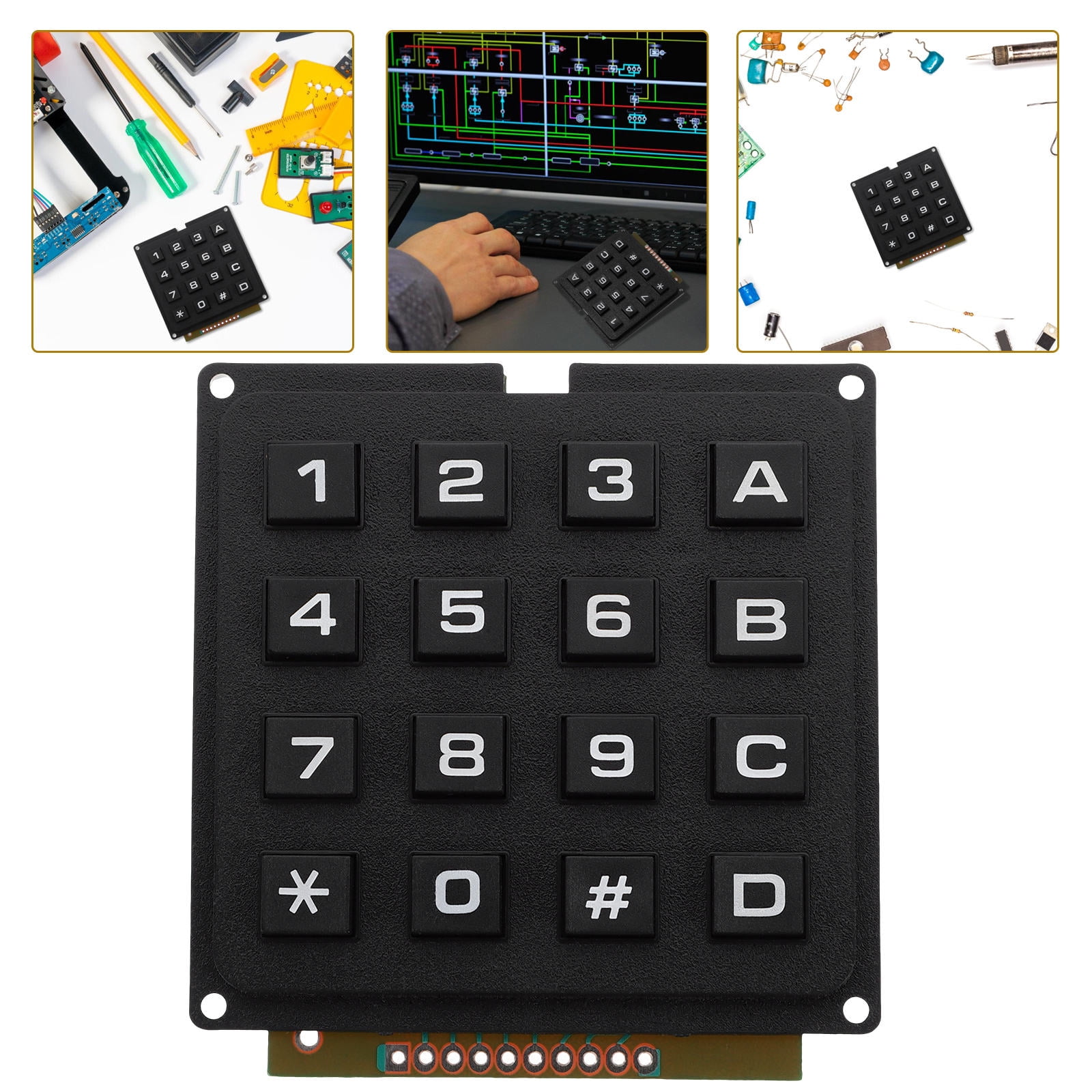 HOMEMAXS Key Module Microcontroller Keypad Keyboard Array Switch Black - Walmart.com
