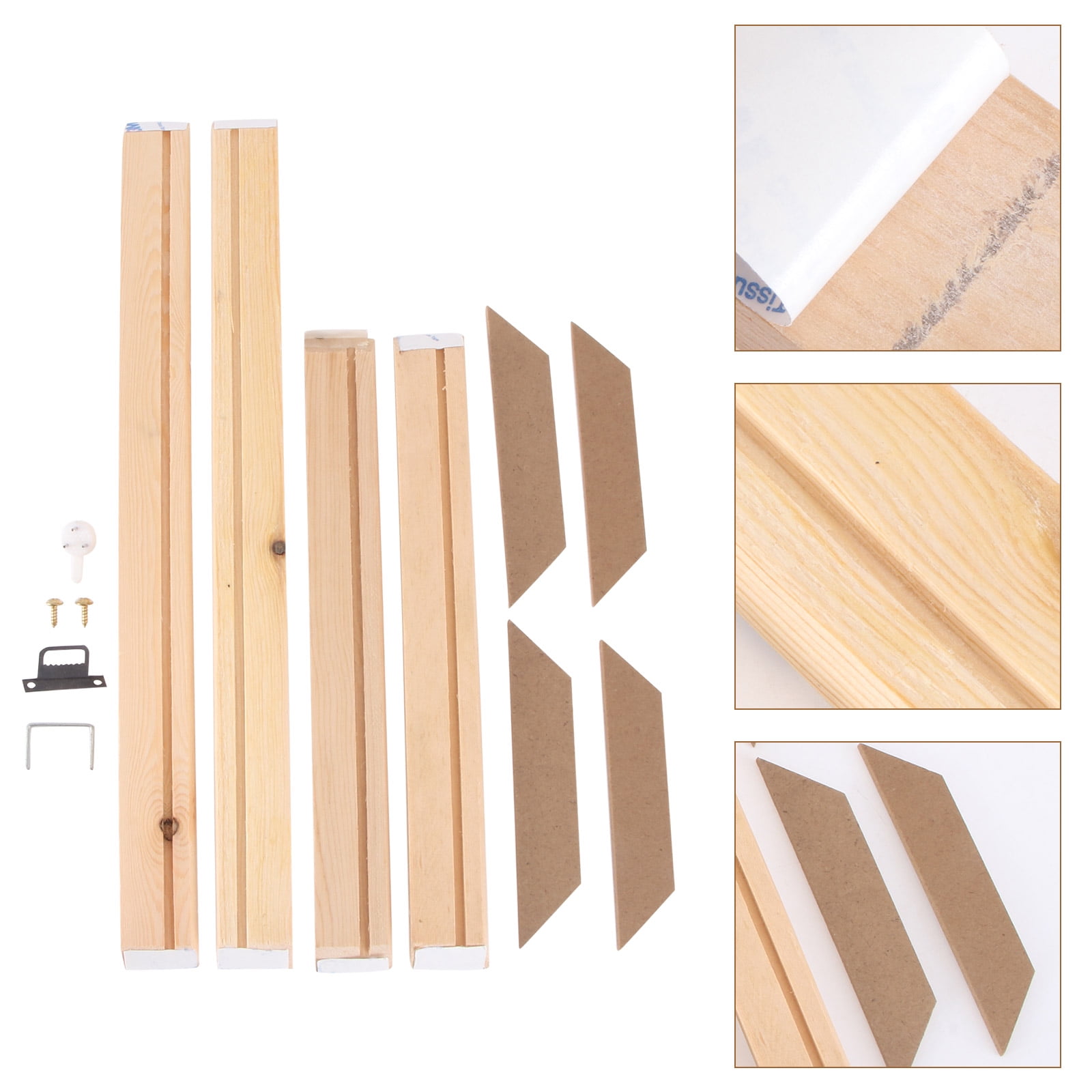 BEADCEST Simple Rustic Wood Frame Khaki 1 Set 9.8X13.8In - Walmart.com