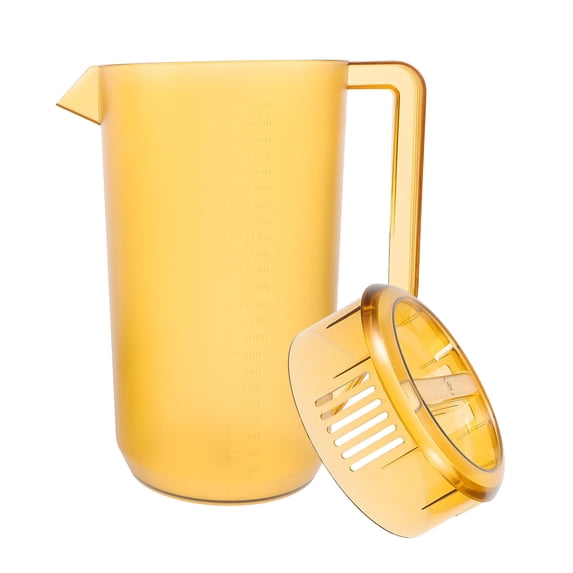 HOMEMAXS Khaki Plastic Pitcher with Lid for Home Use Featuring Frosted ...