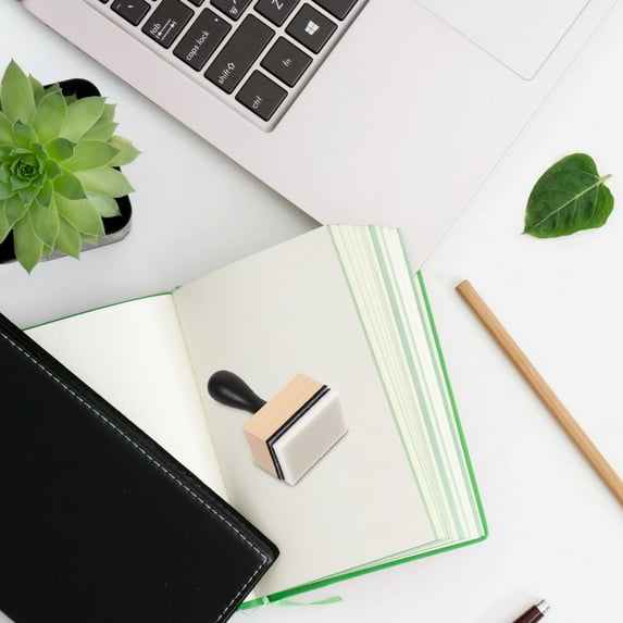 HOMEMAXS Khaki Small Label Maker and Stamp for Journals Notebooks and ...