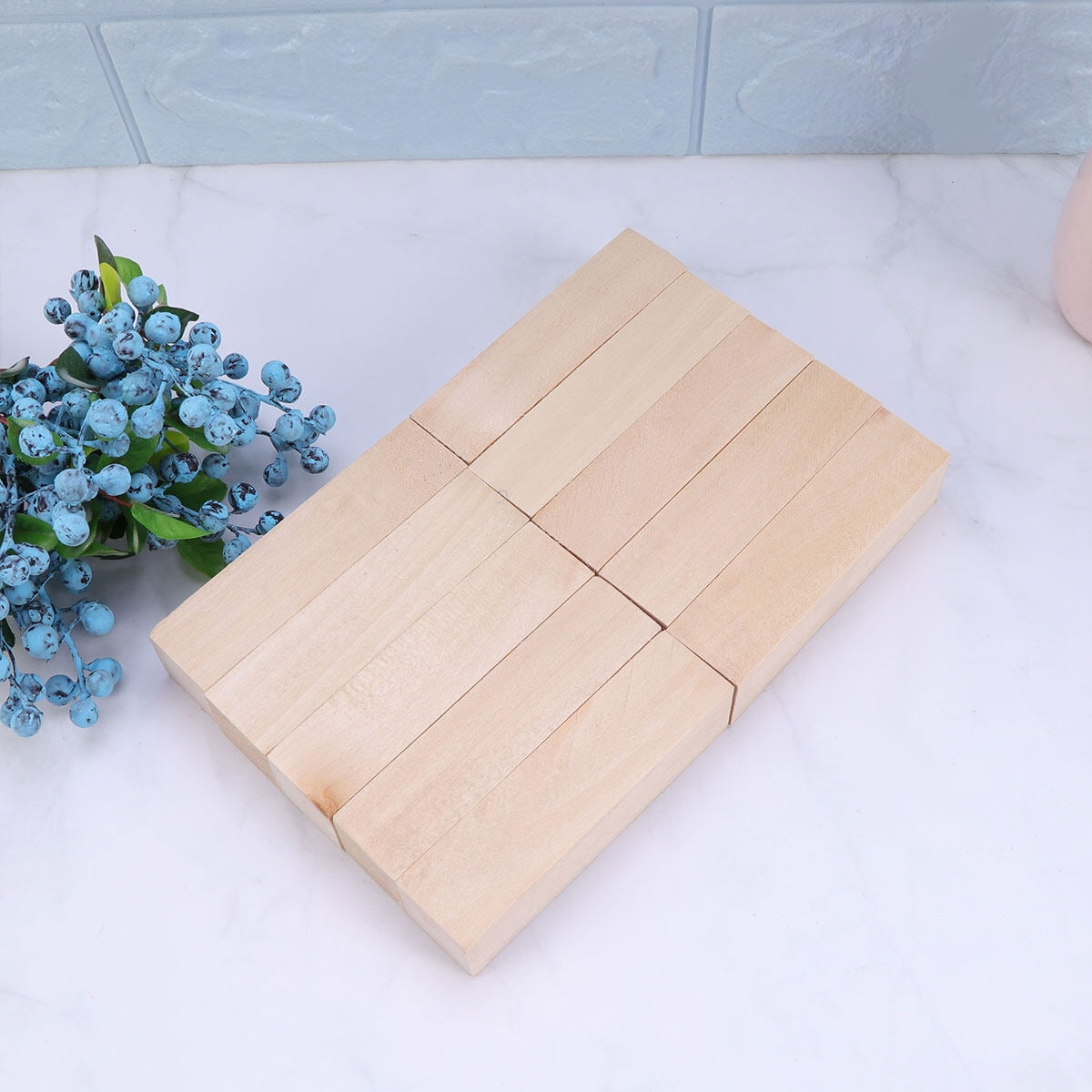 HOMEMAXS Khaki Small Wood Blocks for Crafts and DIY Projects Made of ...