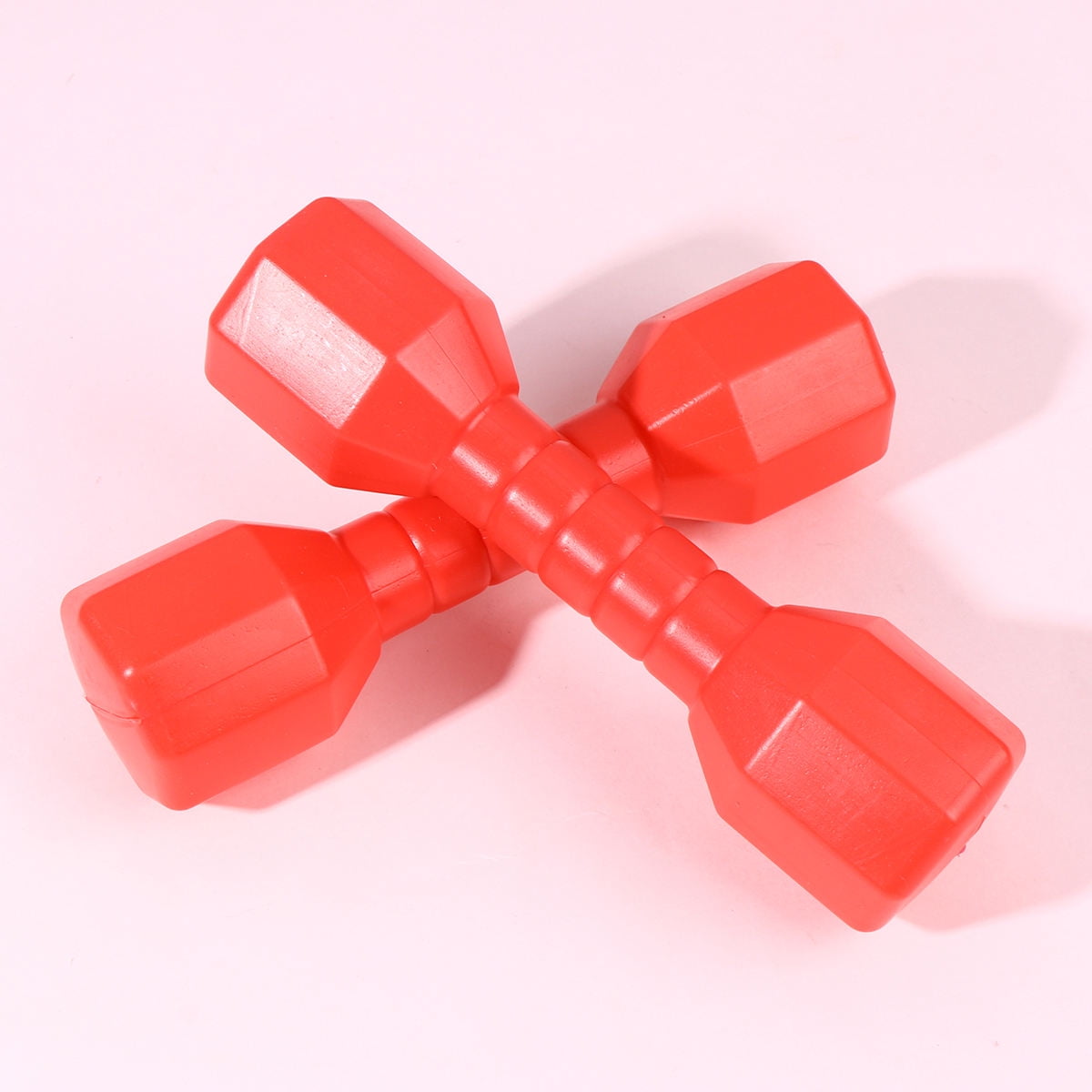 HOMEMAXS Kids Plastic Barbell Toy for Exercise and Play 4pcs Red Color ...